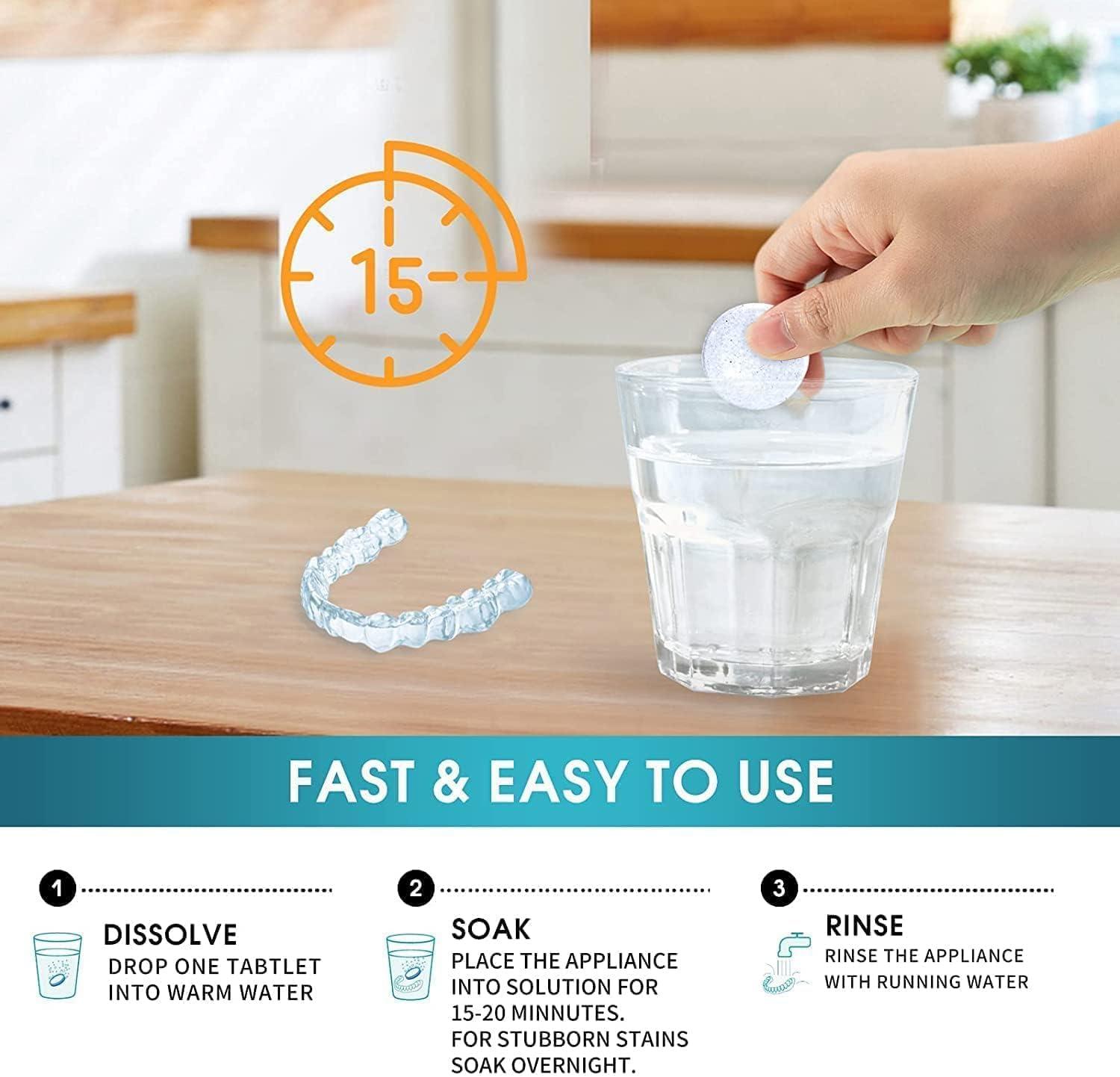 Y-Kelin Retainer Cleaner Tablets - 4 Months Supply | Denture, Retainer ...