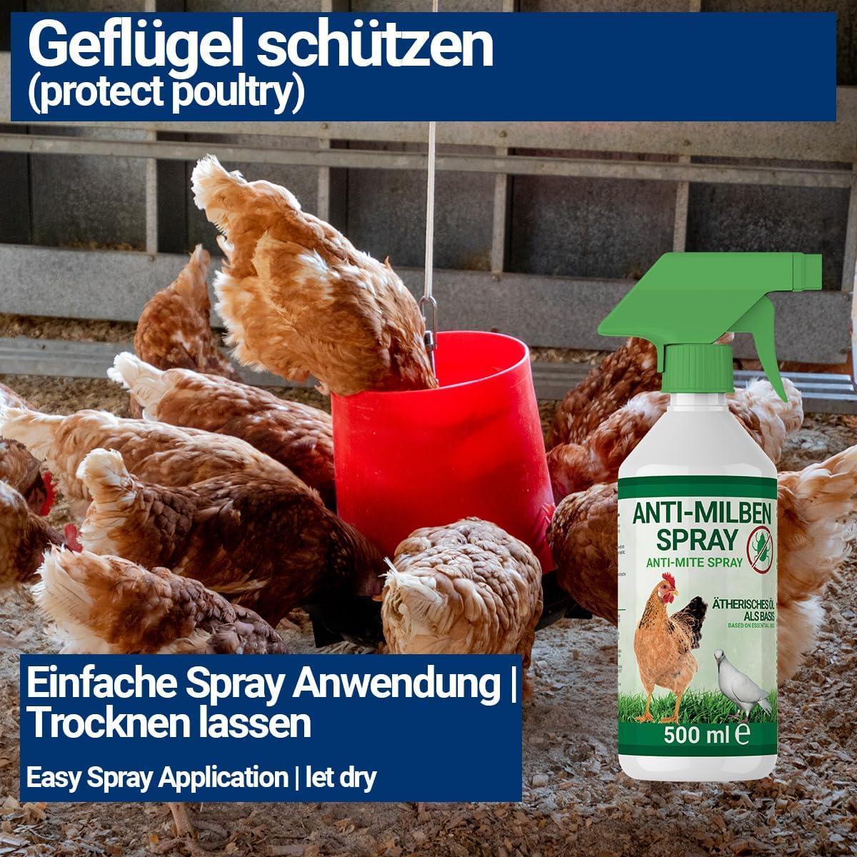 500ml Mite Spray for Chickens Poultry & Birds - Immediate & Long-Term ...