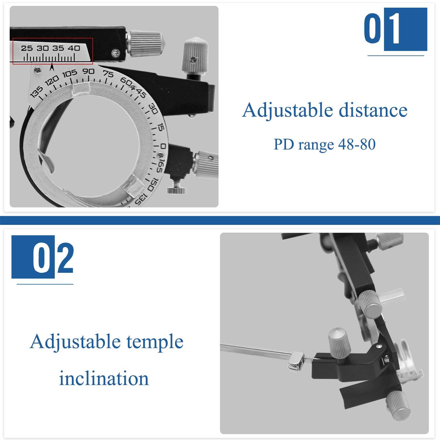 CGOLDENWALL Adjustable Optical Test Lens Frame TF-B PD 48-80mm - Ultra ...