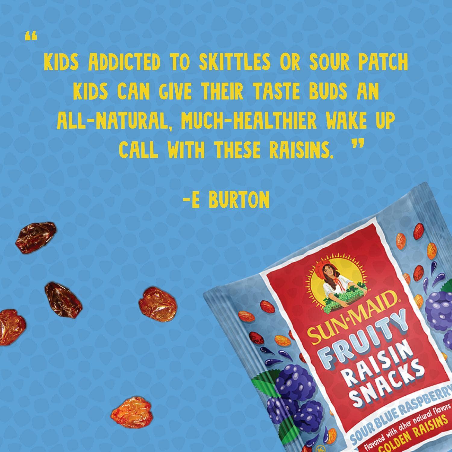 Sun-Maid Blue Raspberry Sour Raisin Snacks 0.7oz - 7 CT - Delicious and ...