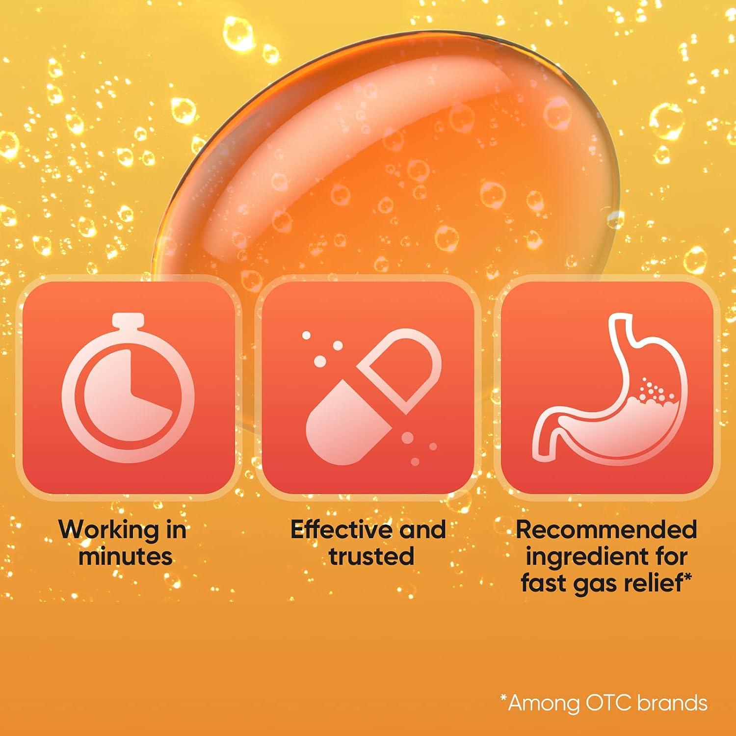 RXZELL Gas Relief Maximum Strength Simethicone 250mg 120 Softgels ...