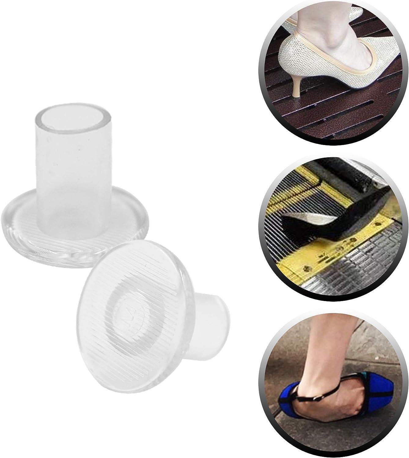 3 Pairs Clear High Heel Protectors | Anti-Slip Rubber Stoppers for ...