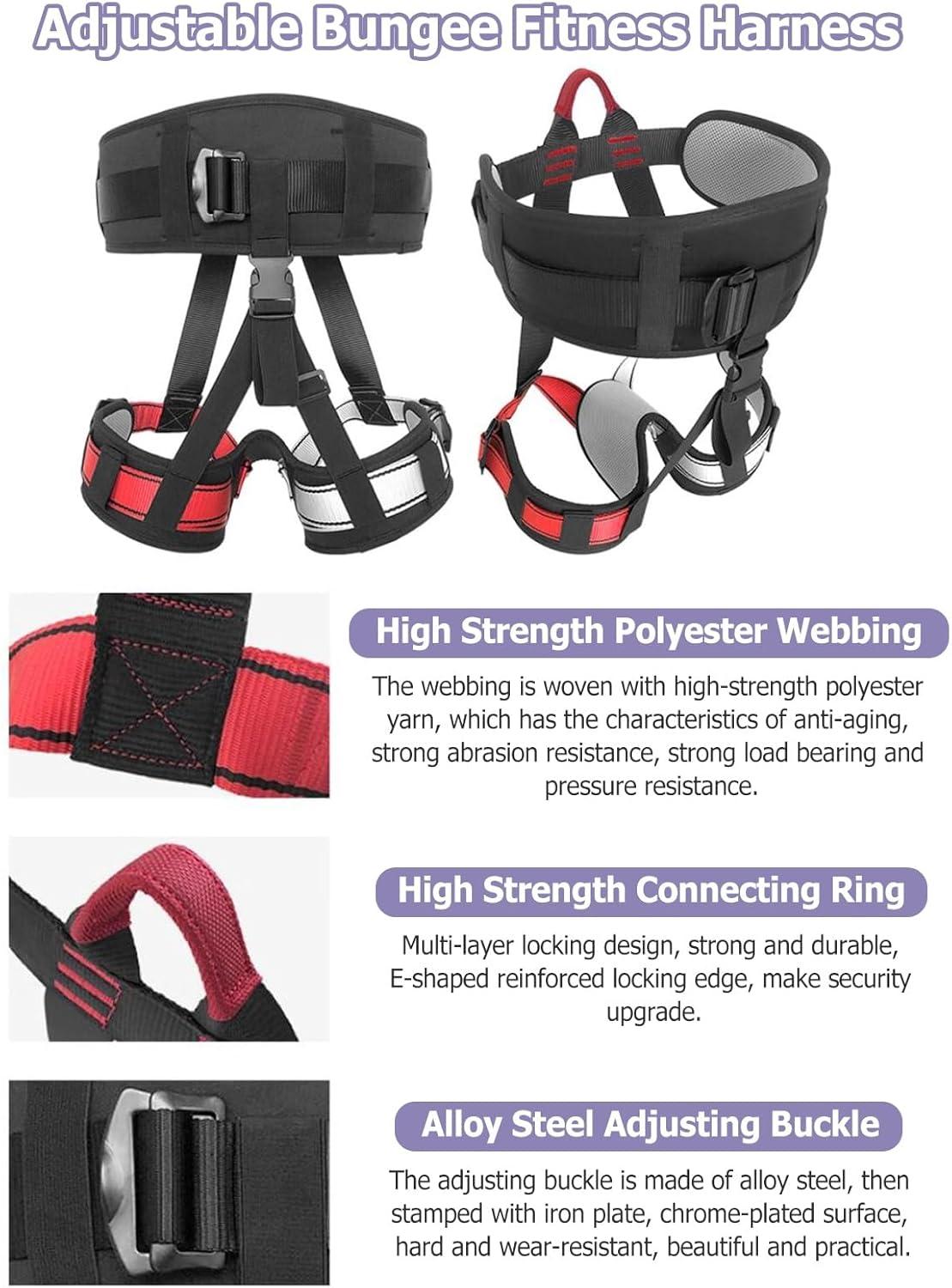 Bungee Fitness Equipment Set - Heavy Cord Bungee Dance Resistance Belt ...