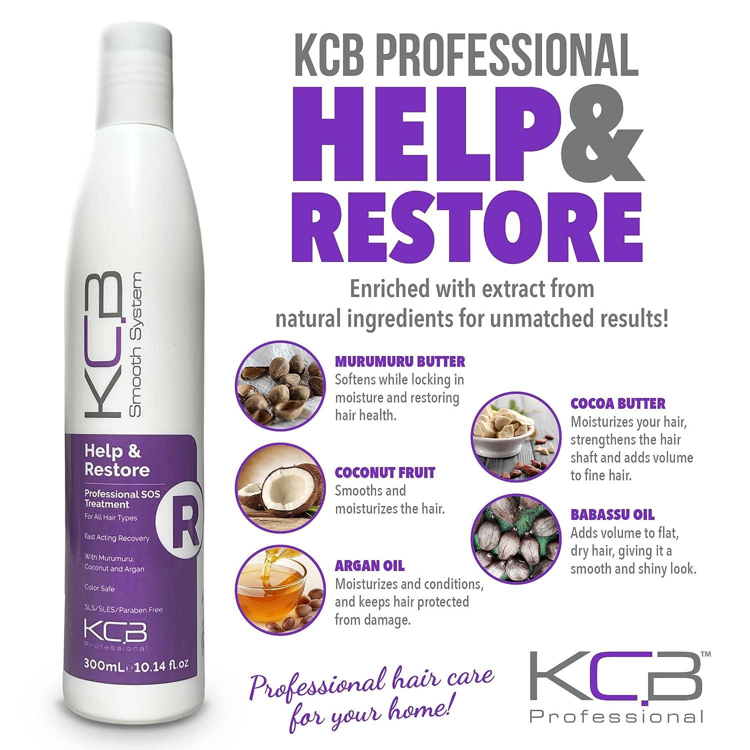 KCB PROFESSIONAL Smooth Help and Restore Keratin Hair Repair Treatment - Repairs Dry & Damaged ...