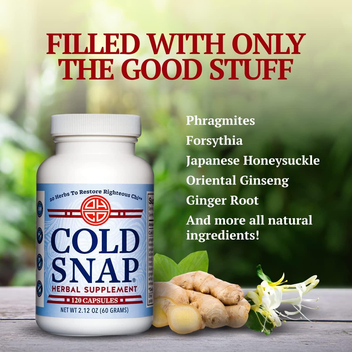 OHCO Cold Snap - Immune System Booster with Ginseng & Ginger - 120 ...