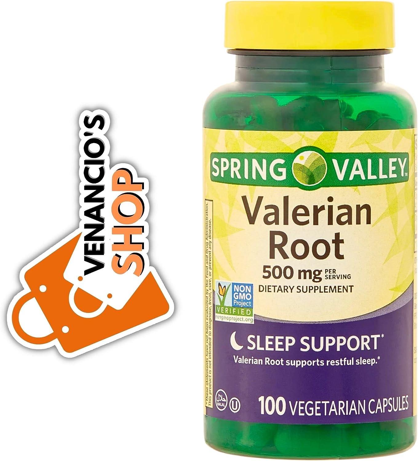 Valerian Root 500mg | 100 Vegan Capsules for Sleep Support | Dietary ...