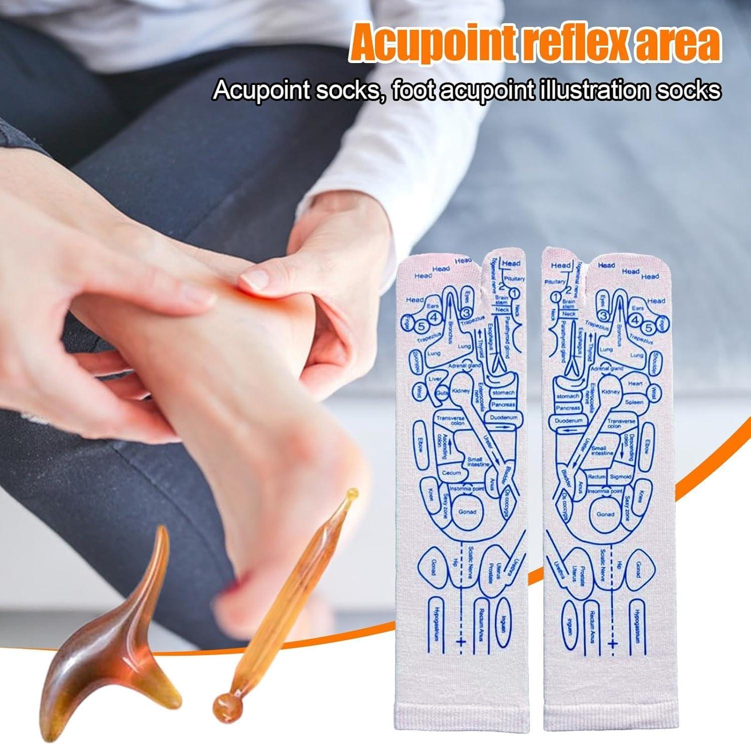 Reflexzone Massage Socks | Cotton Reflexology Sock Set for Foot Health ...