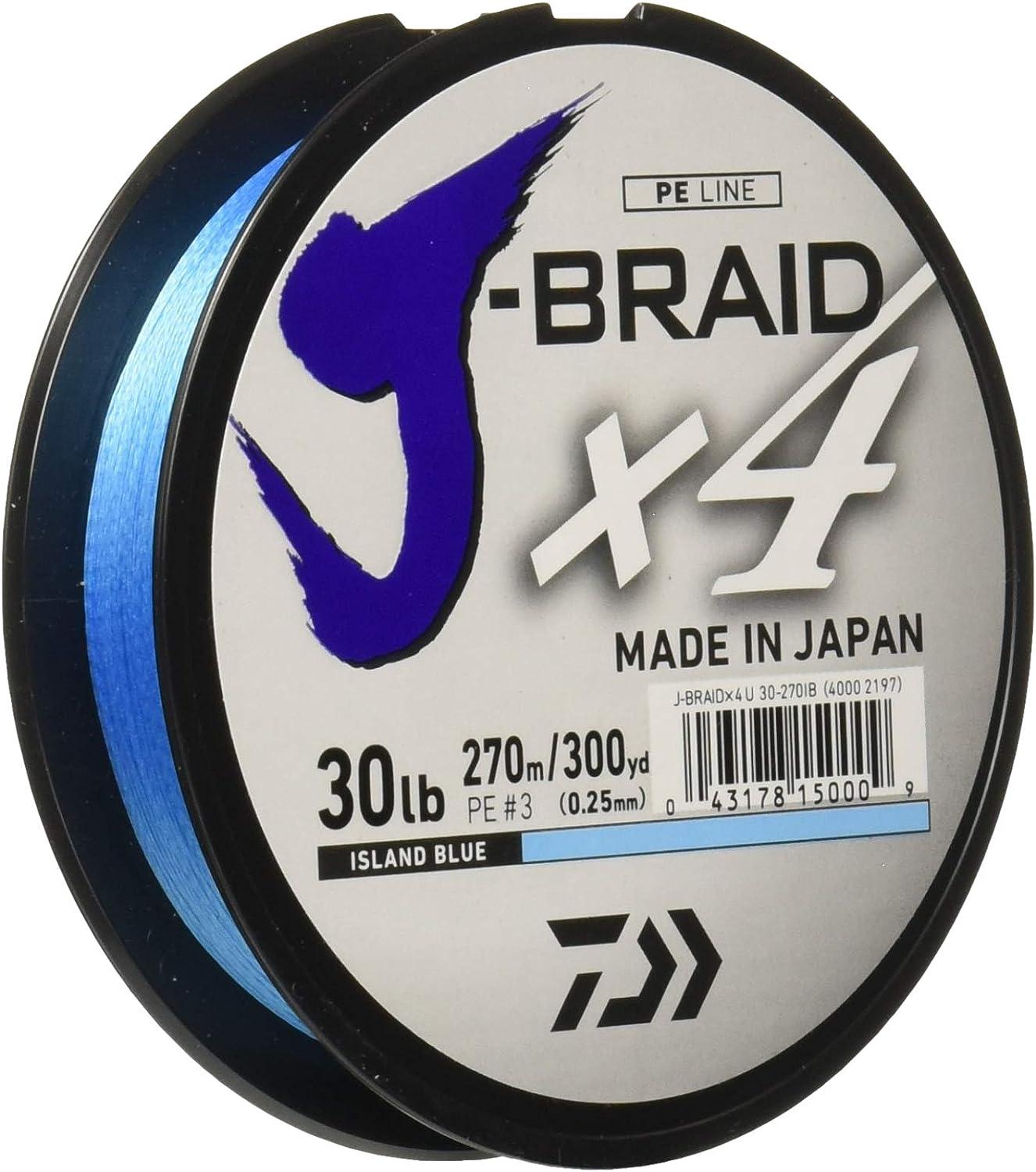 Daiwa J-Braid x4 30 Lb Filler Spool in Island Blue - High-Quality ...