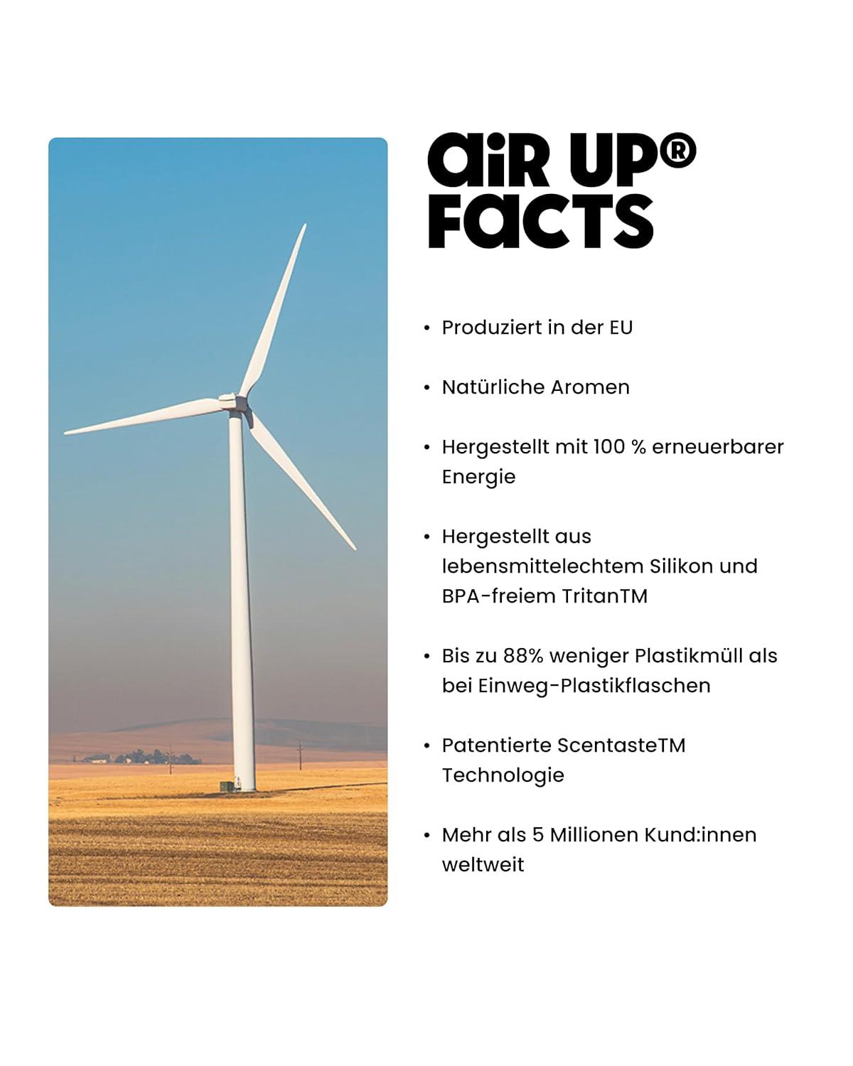 Air Up Steel Pitch Black Bottle (480ml) - 5 Sugar-Free Flavor Pods ...