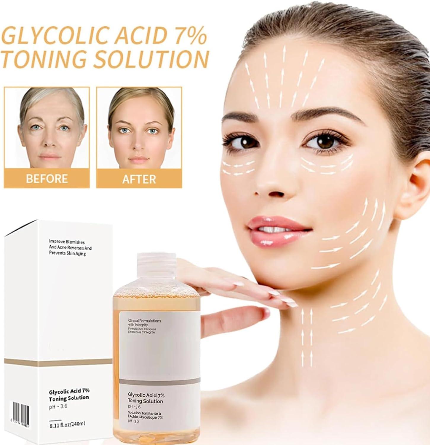 Pemarlis 240ml glycolic Acid Tonic Peeling Toner with 7% glycolic Acid ...