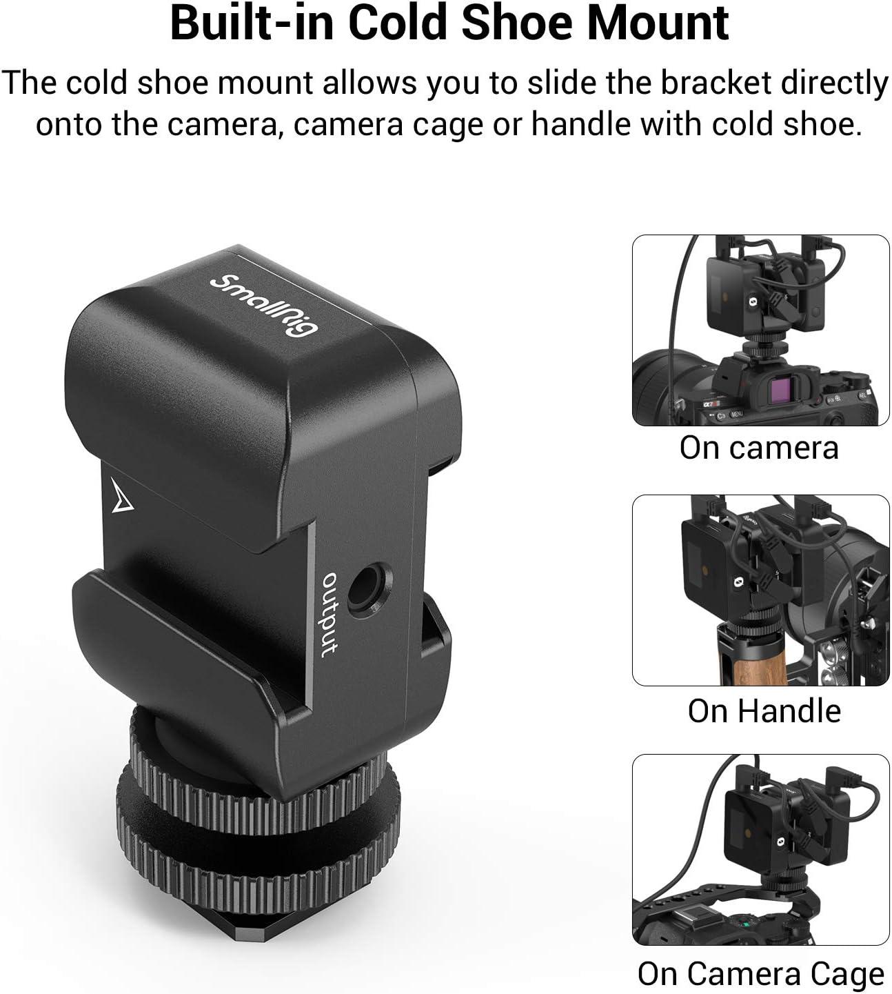 SMALLRIG Two-in-One Bracket Cold Shoe Mount Compatible with Rode ...