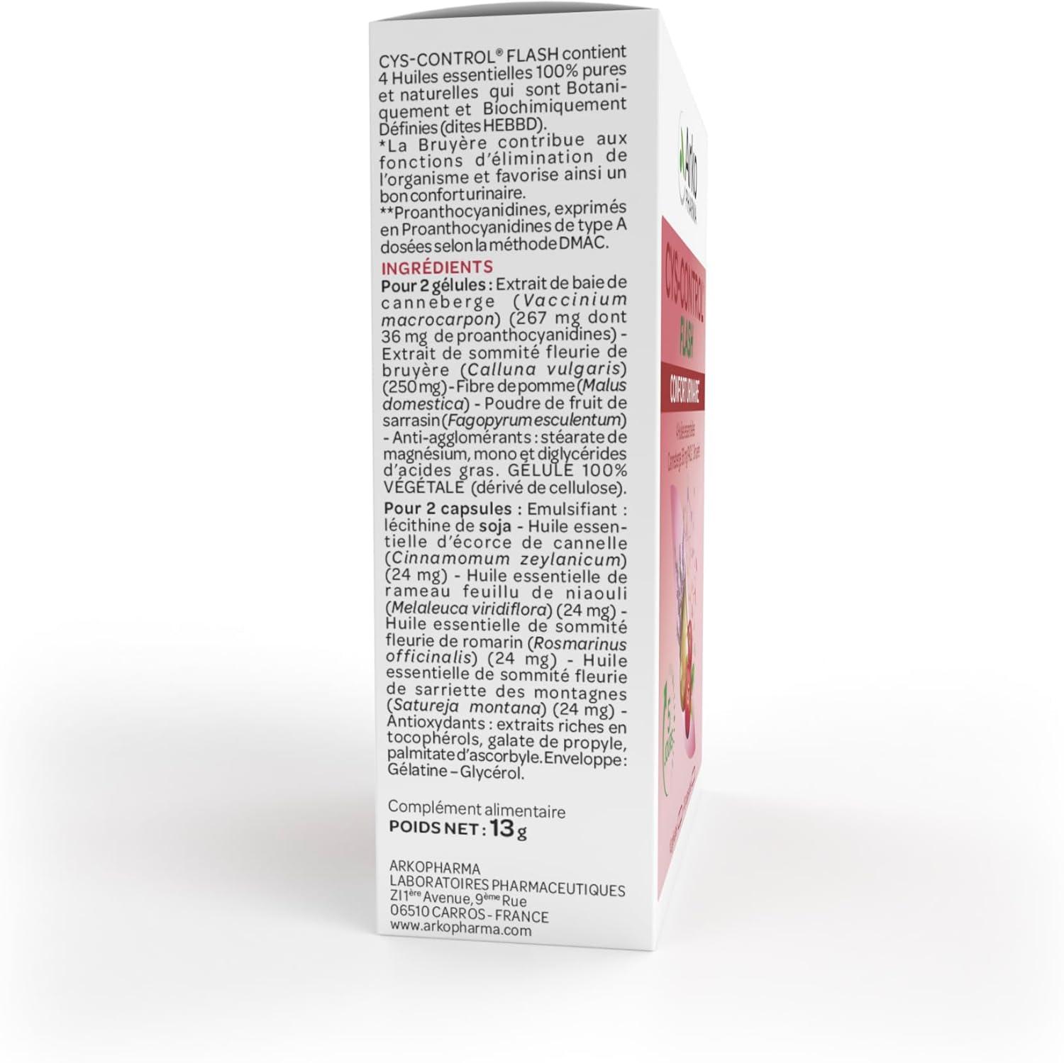Arkopharma - Cys-Control Flash | Urinary comfort - Urinary system ...