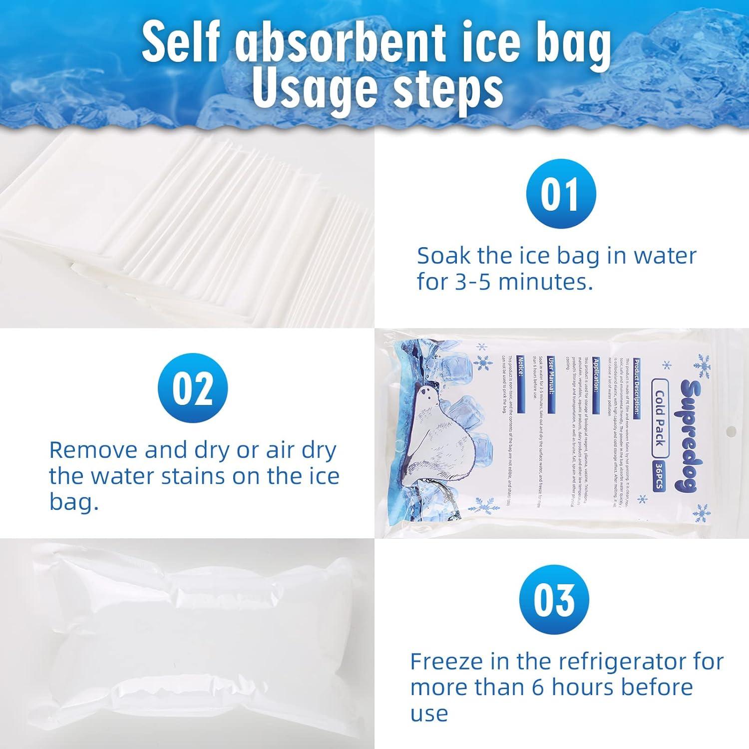 36pc Dry Ice Packs for Shipping - Reusable Cold Shipping Packaging for ...