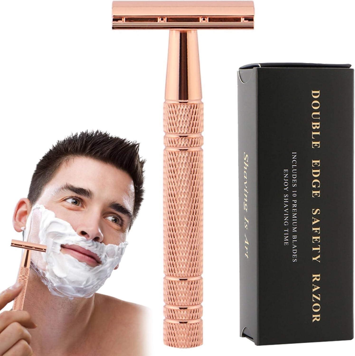 Safety Double Edge Stainless Steel Razors for Men - Close Smooth Shave ...