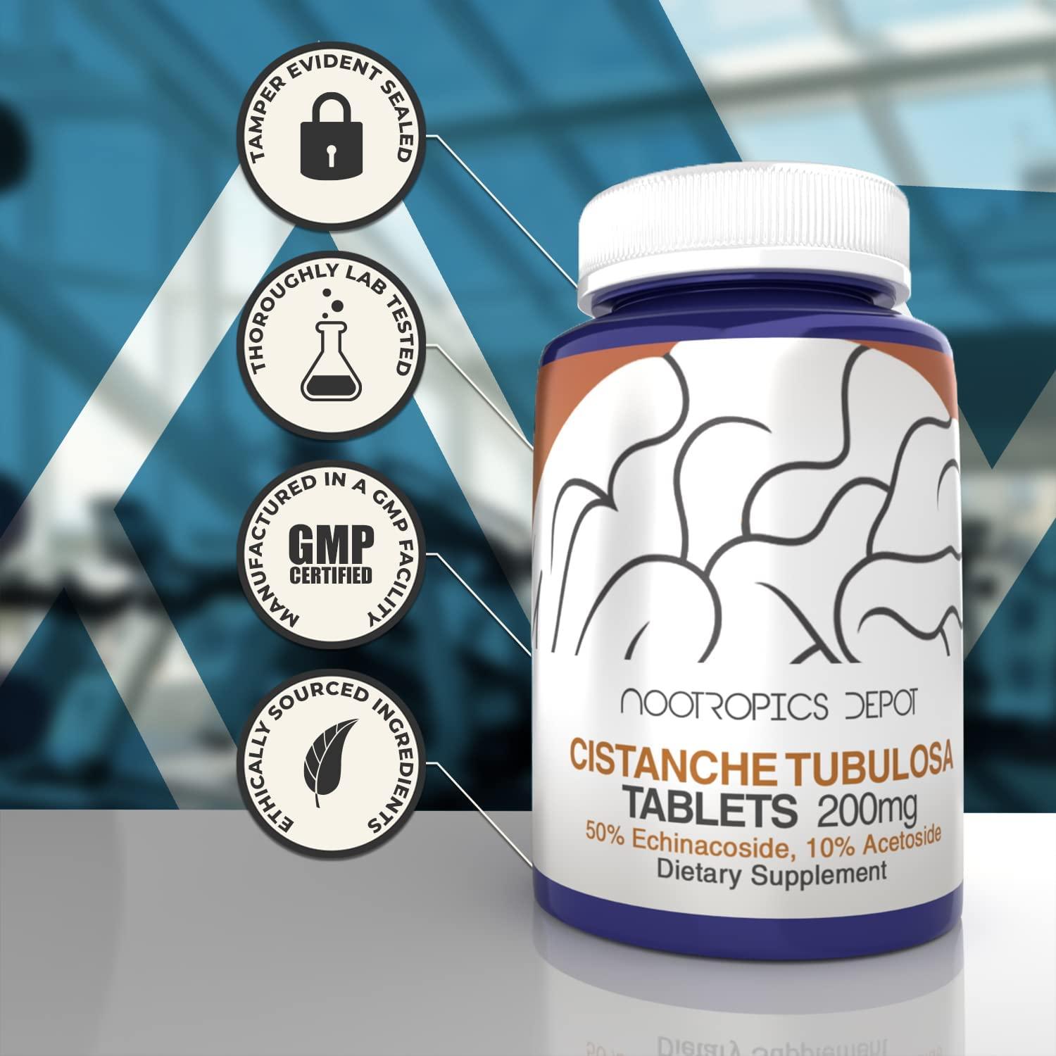 Cistanche Tubulosa Tablets 200mg | 60 Count | 50% Echinacoside + 10% ...