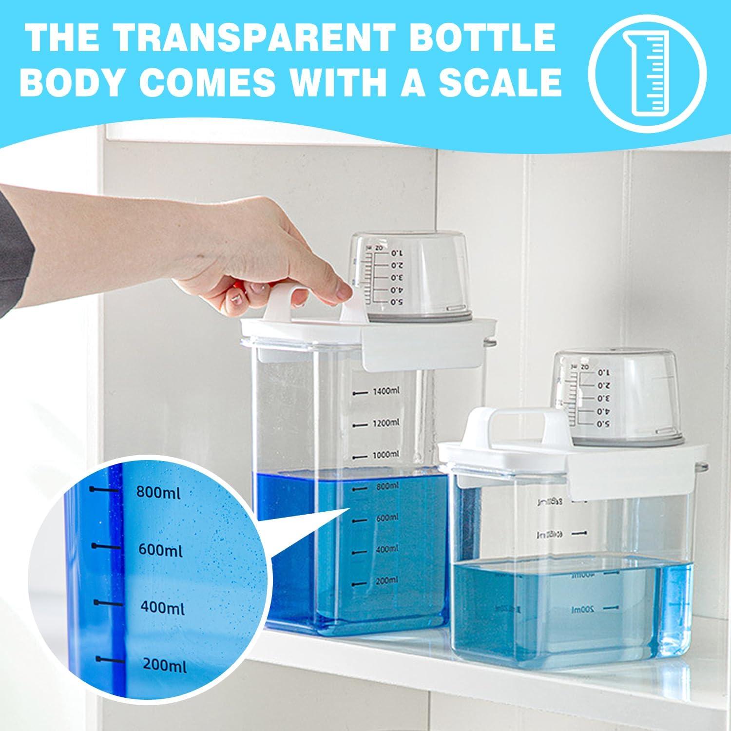 Washing Powder Storage Container with Airtight Seal & Measuring Cup ...