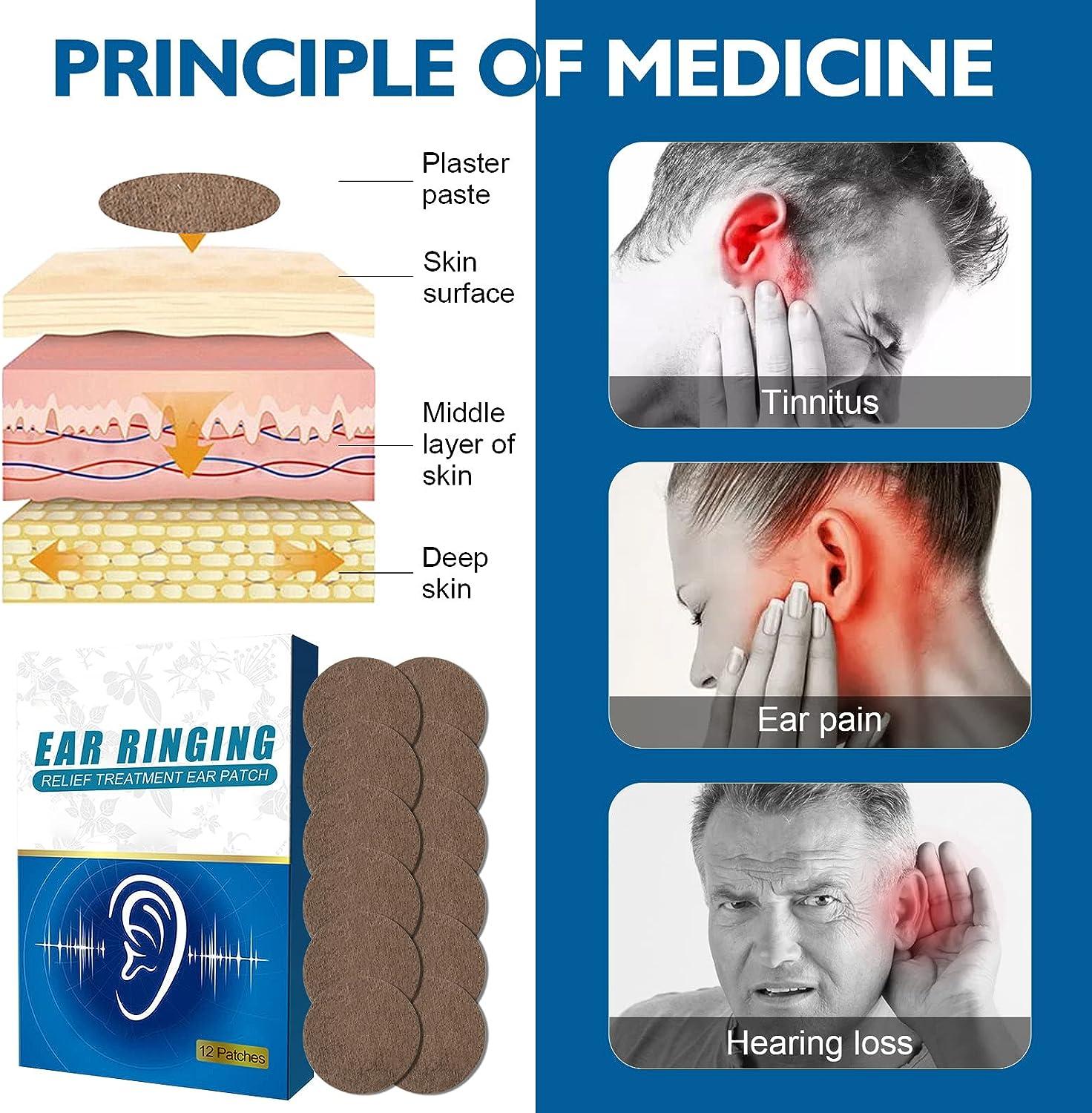 Natural Herbal Tinnitus Relief Patches - 12 PCS | Effective Ear Ringing ...