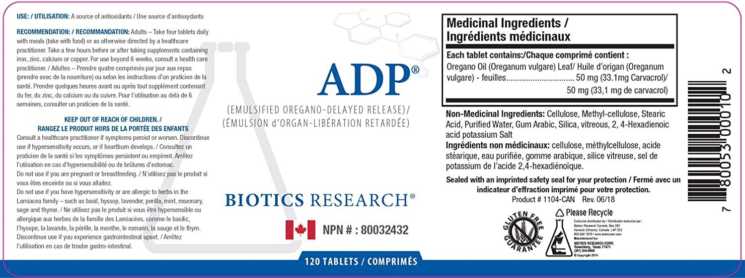 Biotics Research ADP Oil of Oregano - Optimal Absorption & Antioxidant ...