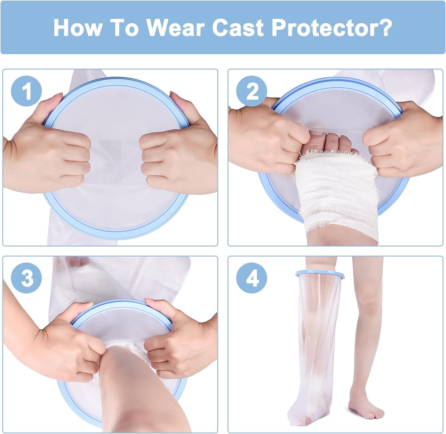 Apasiri Reusable Waterproof Half Leg Cast Cover - Keep Your Cast Dry in ...