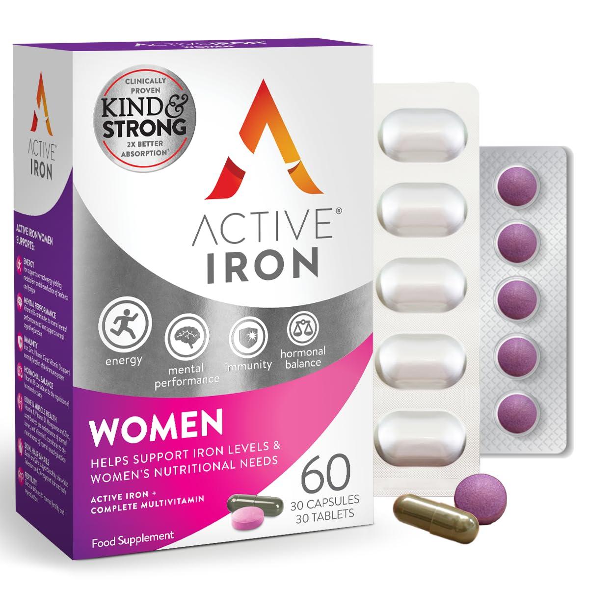 Active Iron Women with Active Multivitamin | Iron Supplement for Women ...