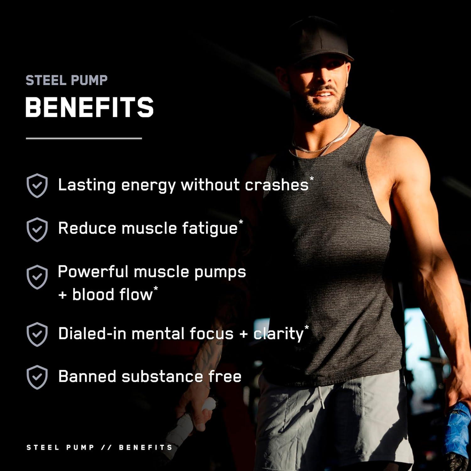 SteelFit Steel Pump - Advanced Pre Workout Powder & Nitric Oxide ...