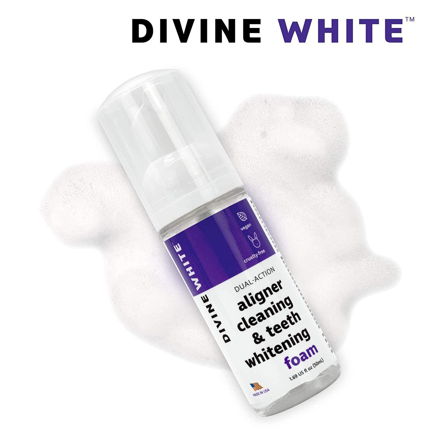 Divine White Dual-Action Stain Removal Aligner & Retainer Cleaner and ...