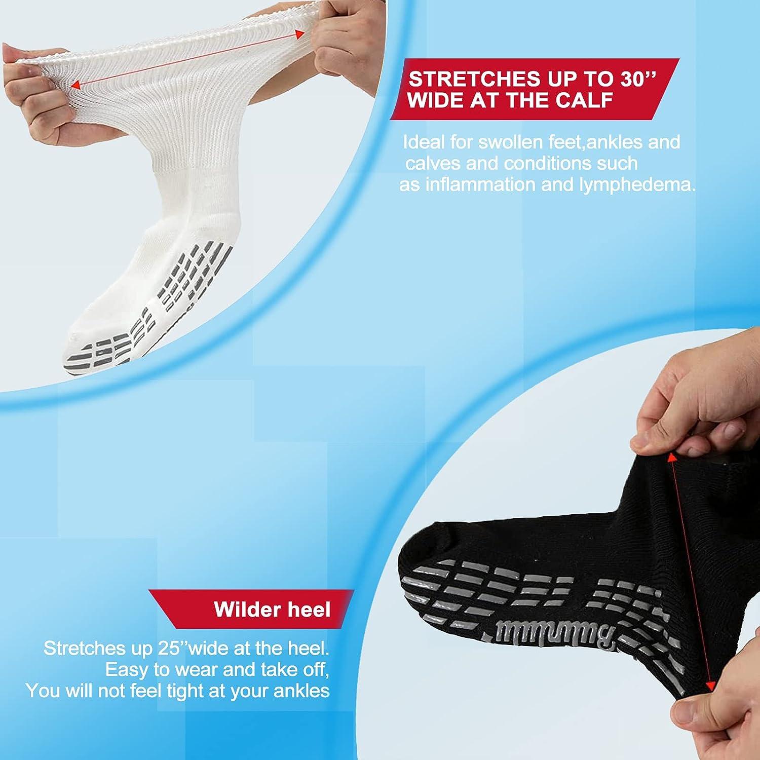 Bulinlulu Extra Wide Diabetic Socks for Men and Women - 4 Pairs, Non ...