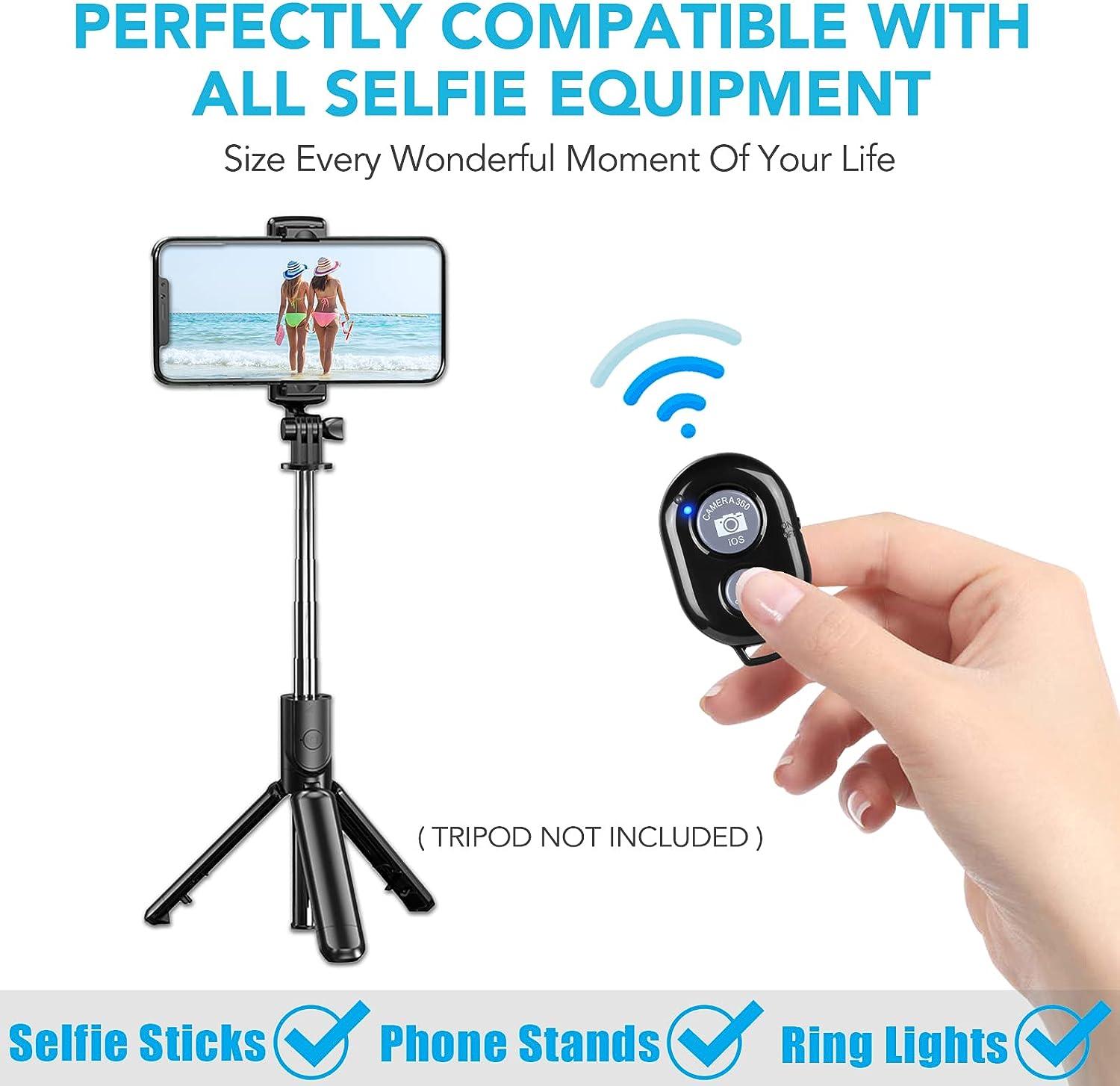 2 Pack Wireless Camera Remote Control for iPhone & Android - Clicker ...