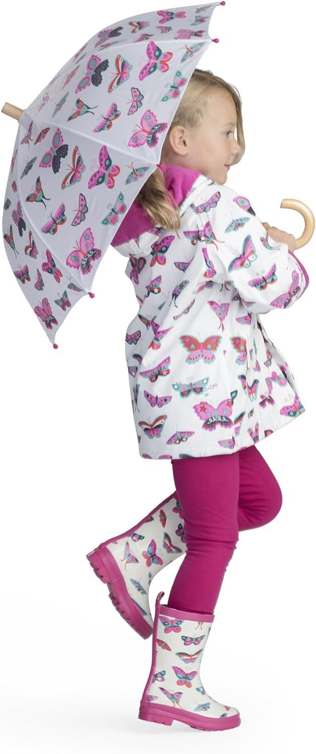 Hatley Girls' Groovy Butterflies Raincoat - Size 5 | Waterproof Printed ...