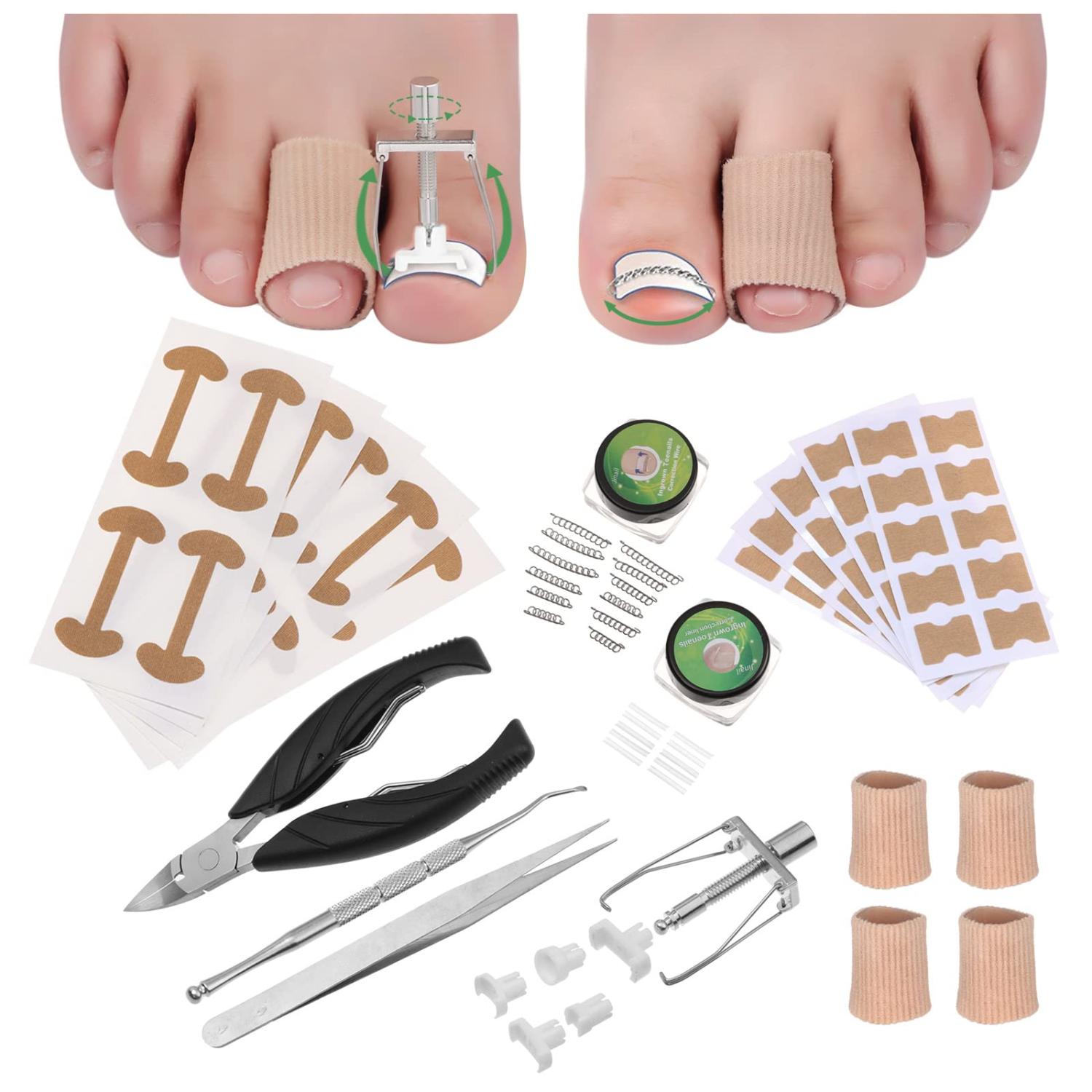 Ingrown Toenail Treatment Kit | Toe Nail Correction Tool Set with ...