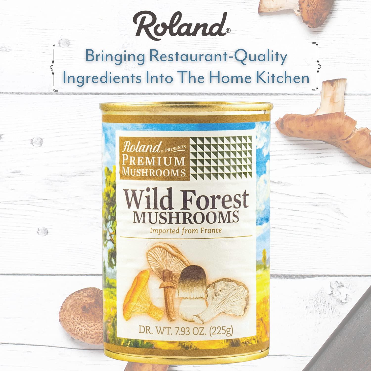 Roland Foods Premium Canned Wild Forest Mushrooms 7.93 oz - 4 Pack ...