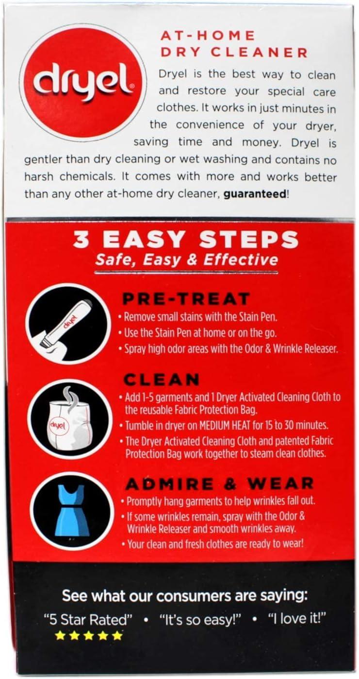 Dryel At-Home Dry Cleaning Starter Kit With Bag Breeze Clean Scent 1 ...