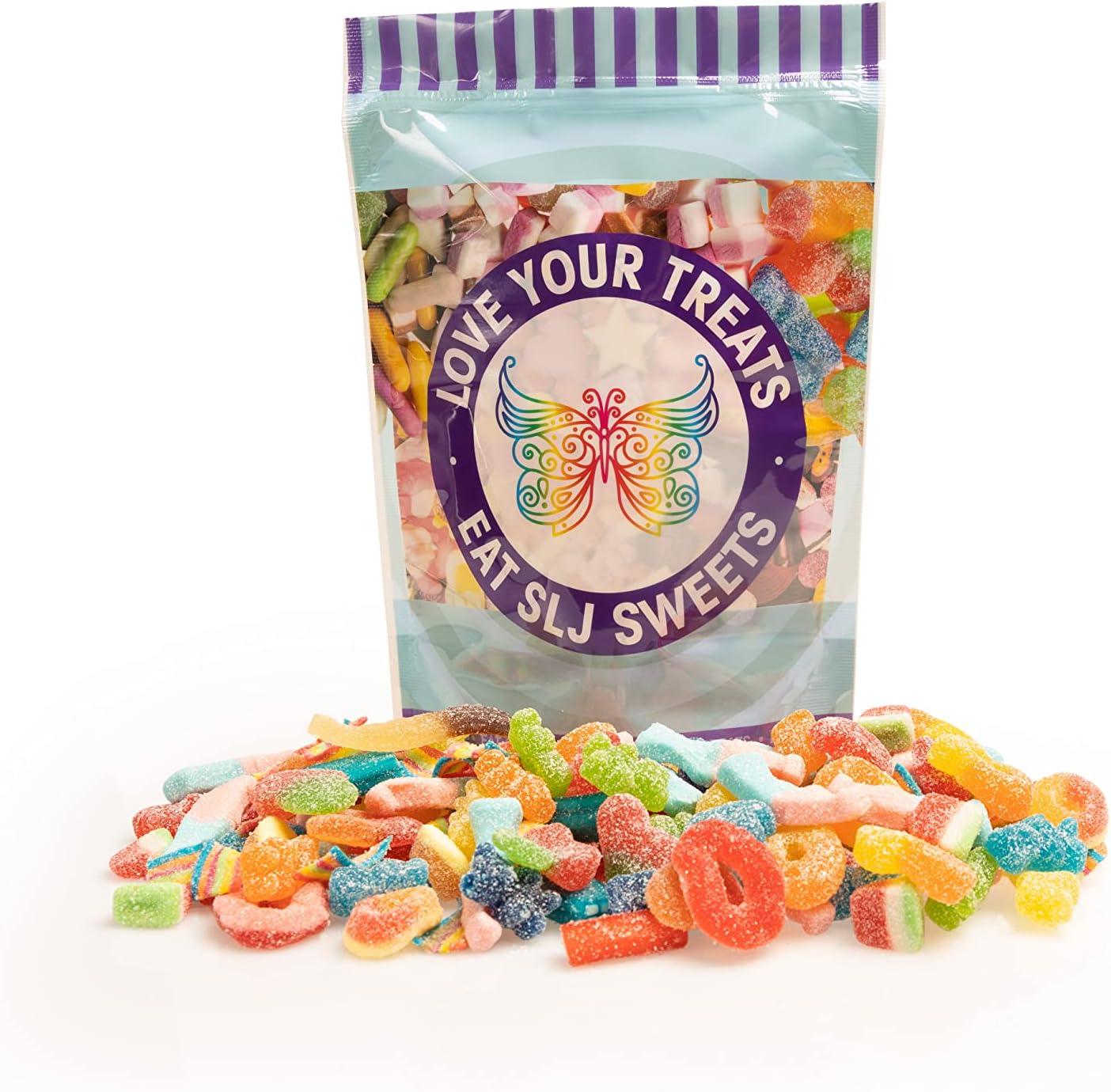 Large 1kg Retro Pouch of Classic Sour & Fizzy Sweet Assortment Pick n ...