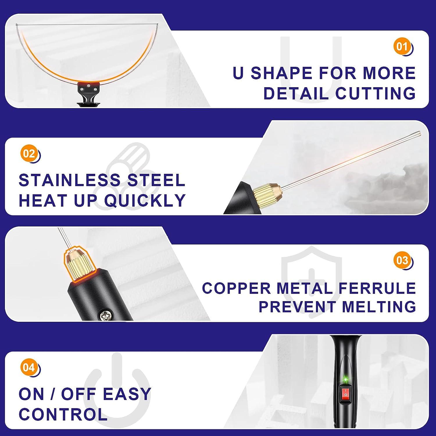 GOCHANGE 3-in-1 Electric Foam Cutter Kit | Styrofoam Cutting Pen - 100 ...