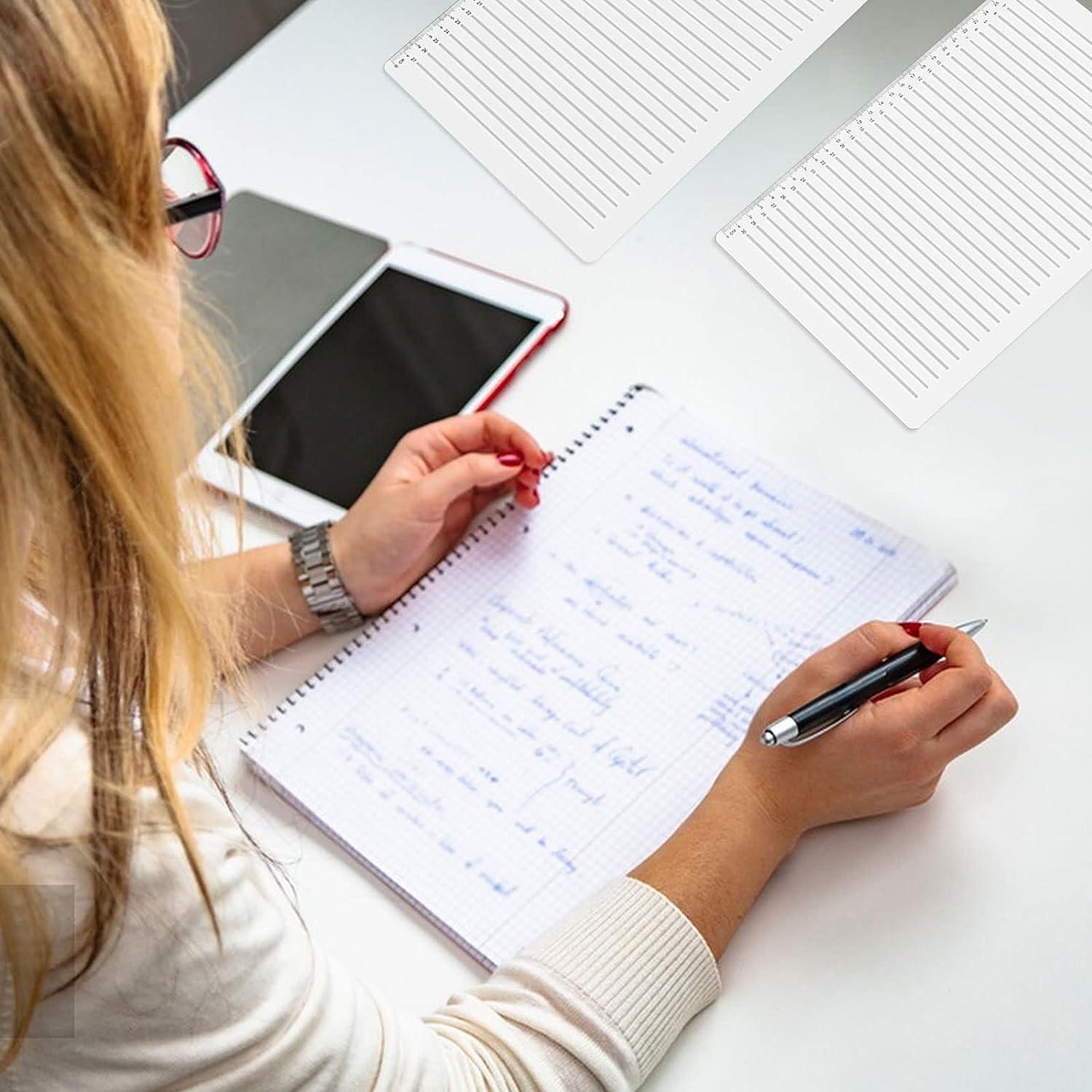 2Pcs Straight Line Stencil Rulers Straight Spacing Line Drawing ...