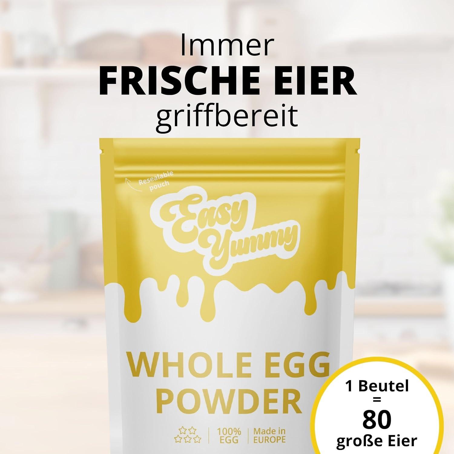 Easy Yummy Whole Egg Powder (1kg) - Ideal for Scrambled Eggs Cooking ...
