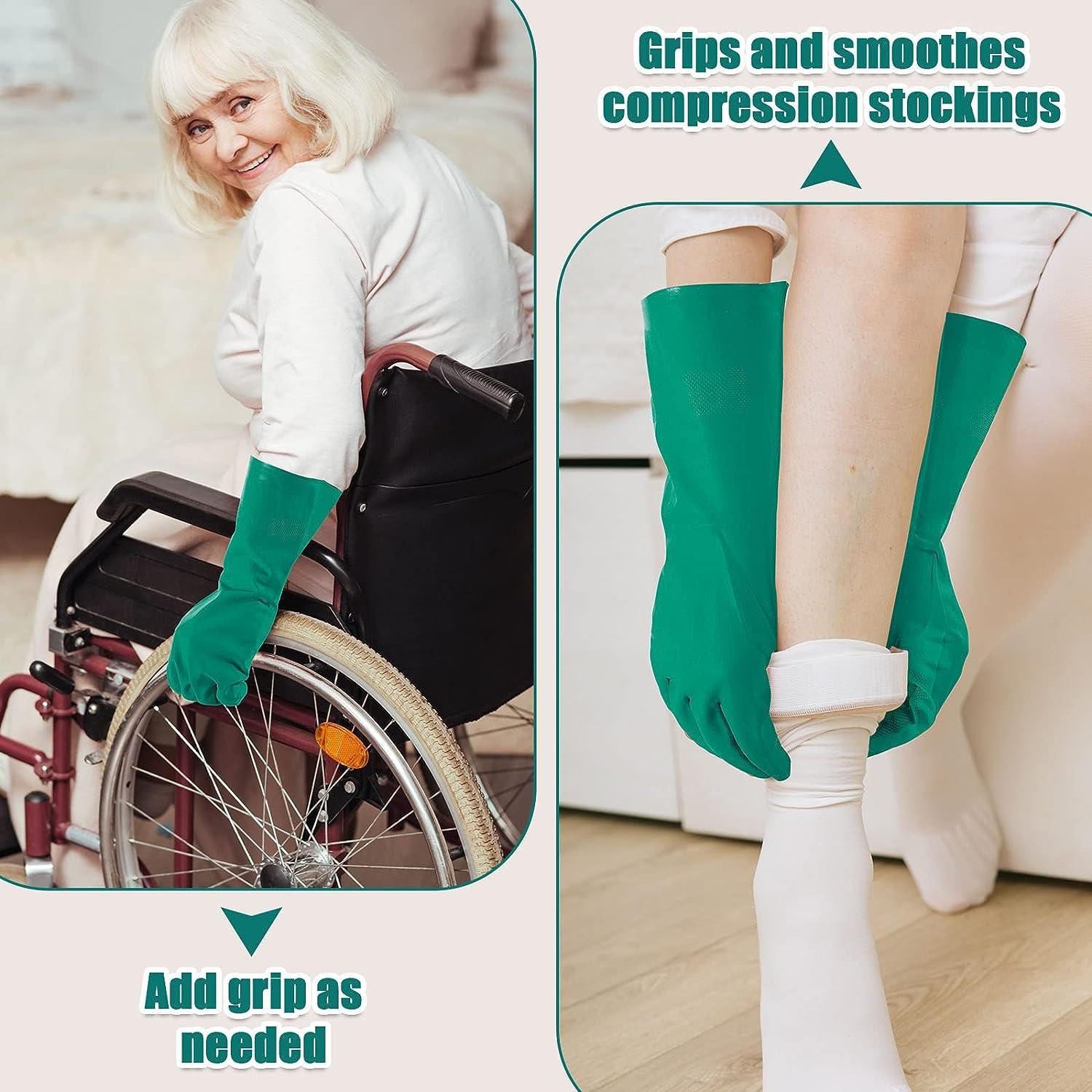 Hercicy 2 Pairs Donning Gloves for Compression Stockings Compression ...