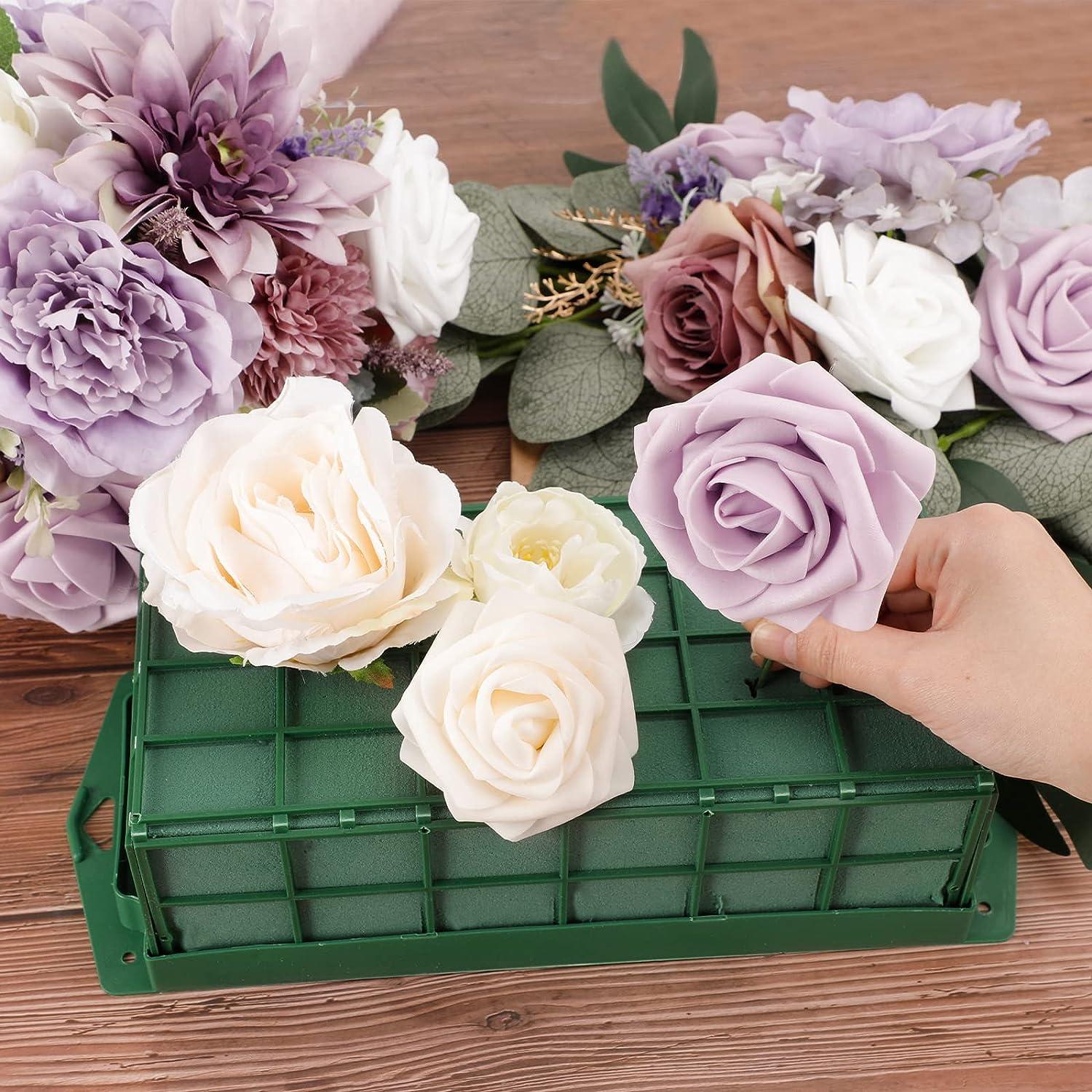 HongWay 2-Piece Floral Foam Cage Flower Holder for Fresh Flower ...