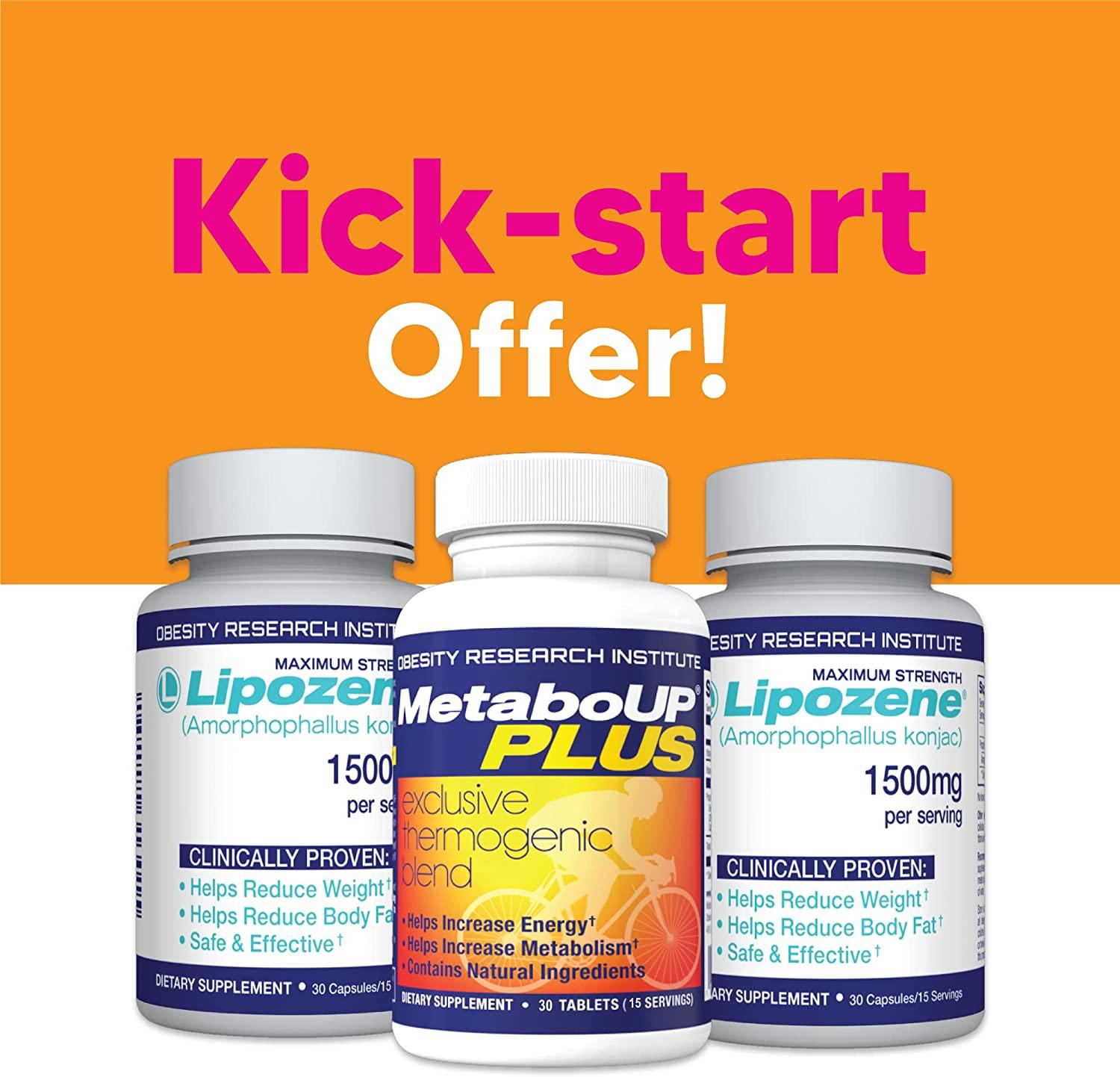 Lipozene Weight Loss Pills - 2 Bottles 30 Capsules + MetaboUp Plus 30 ...