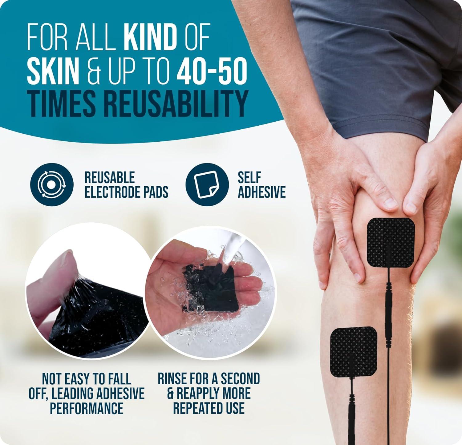 TENS Unit Electrode Pads | Multiple Sizes & Reusable Replacement Pads ...