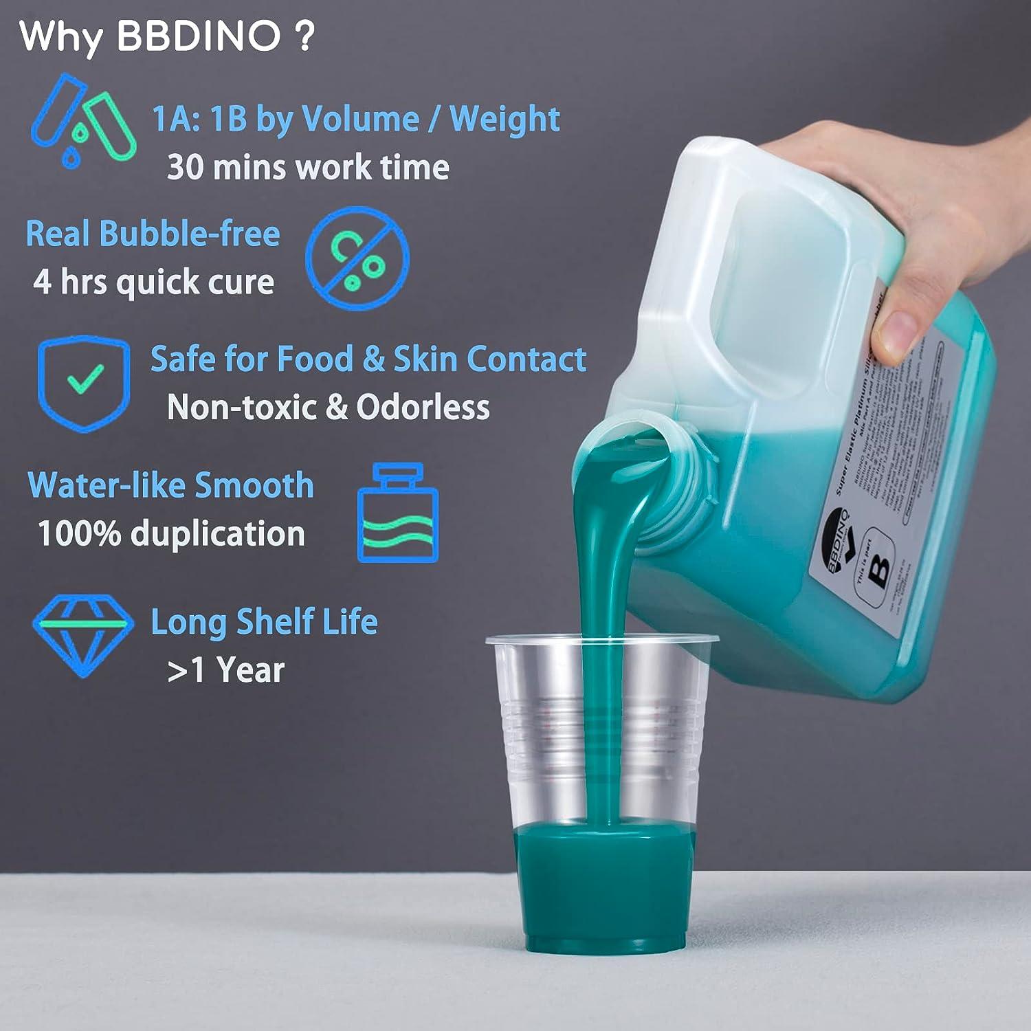 BBDINO Super Elastic Silicone Mold Making Kit - 70.56 oz Liquid ...