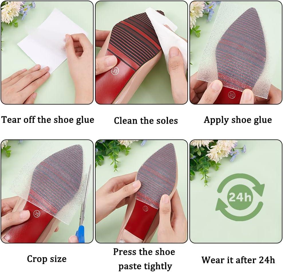 PandaHall Self-Adhesive Shoe Sole Protector - Anti-Slip Sole Cover ...