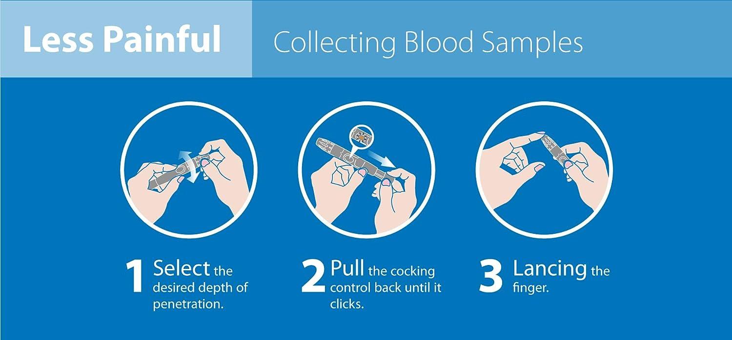 FORA Adjustable Lancing Device | Painless Design | 6 Adjustable Depths ...