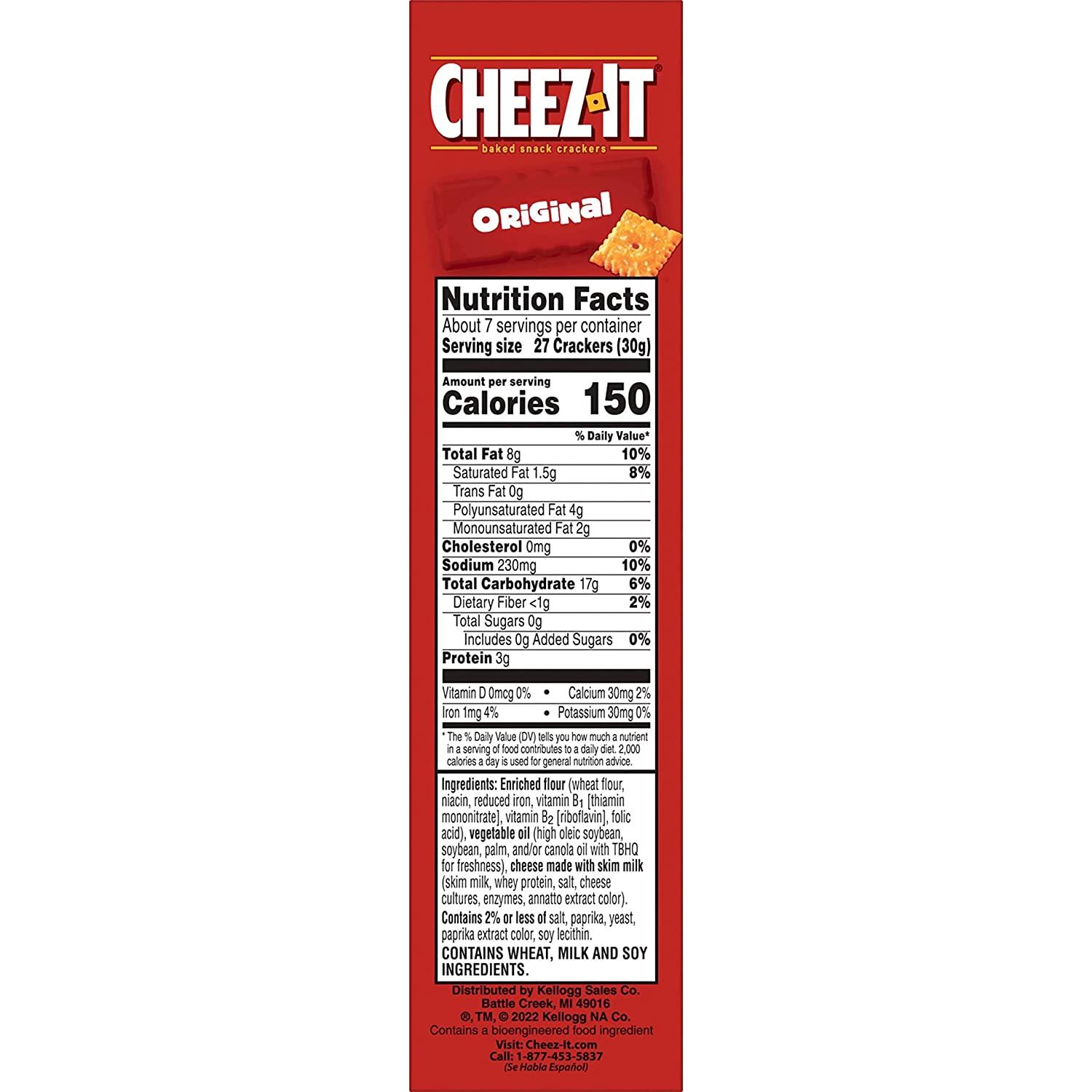 Cheez-It Original Baked Cheese Crackers 7oz Box - Perfect Office and ...