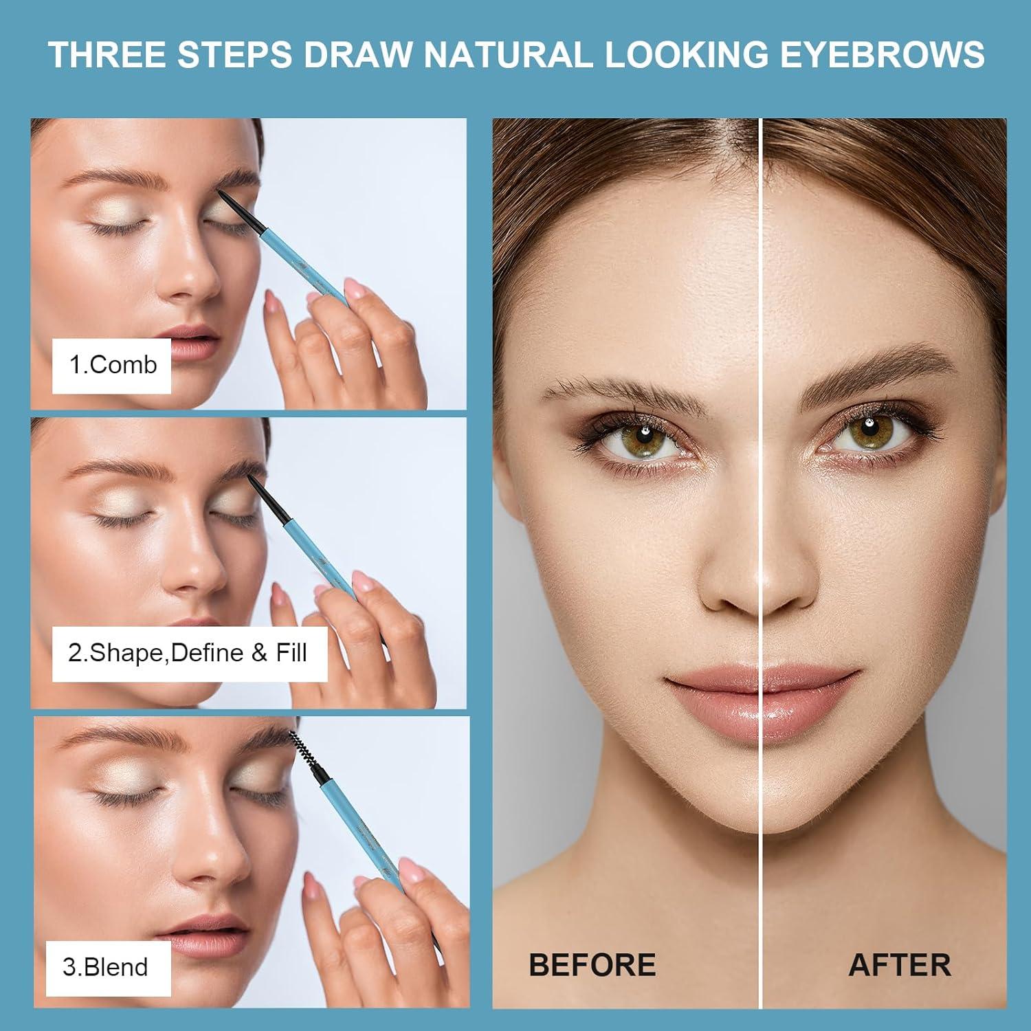 how to draw eyebrows natural