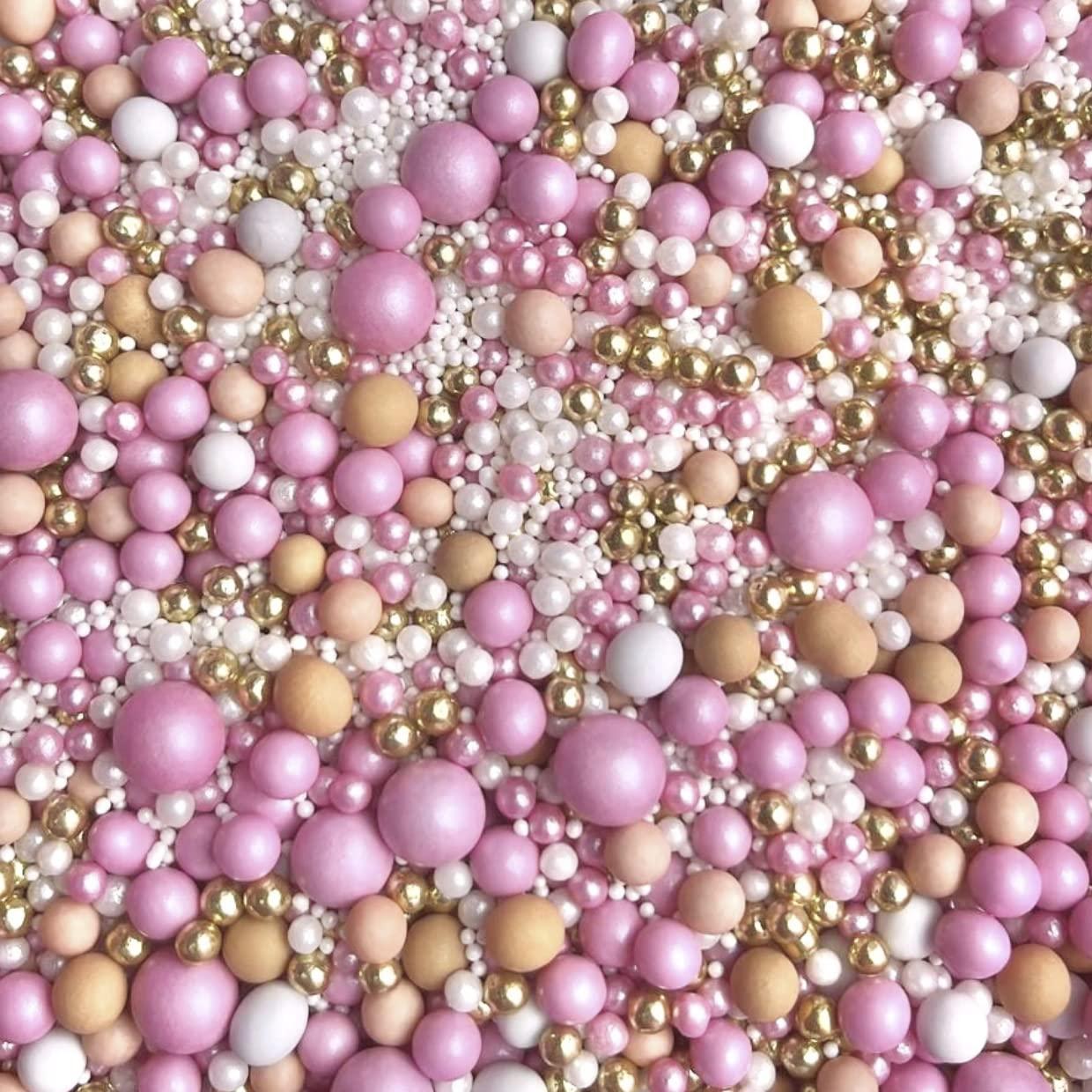 Pink gold white beige pastel Mother s Day sprinkles for cupcakes cakes ...