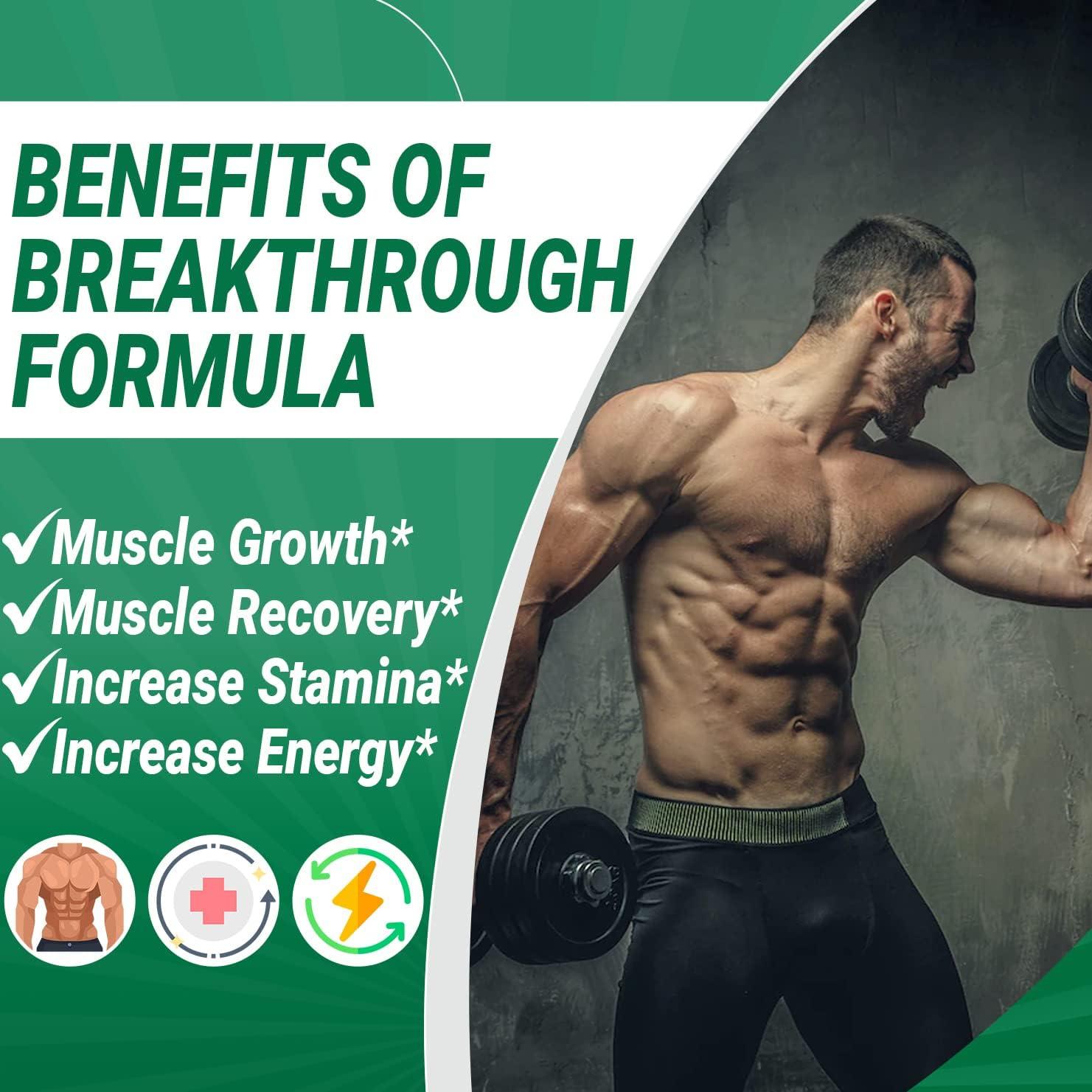 Ultimate Muscle Builder Supplement 12200mg Creatine Monohydrate with L ...