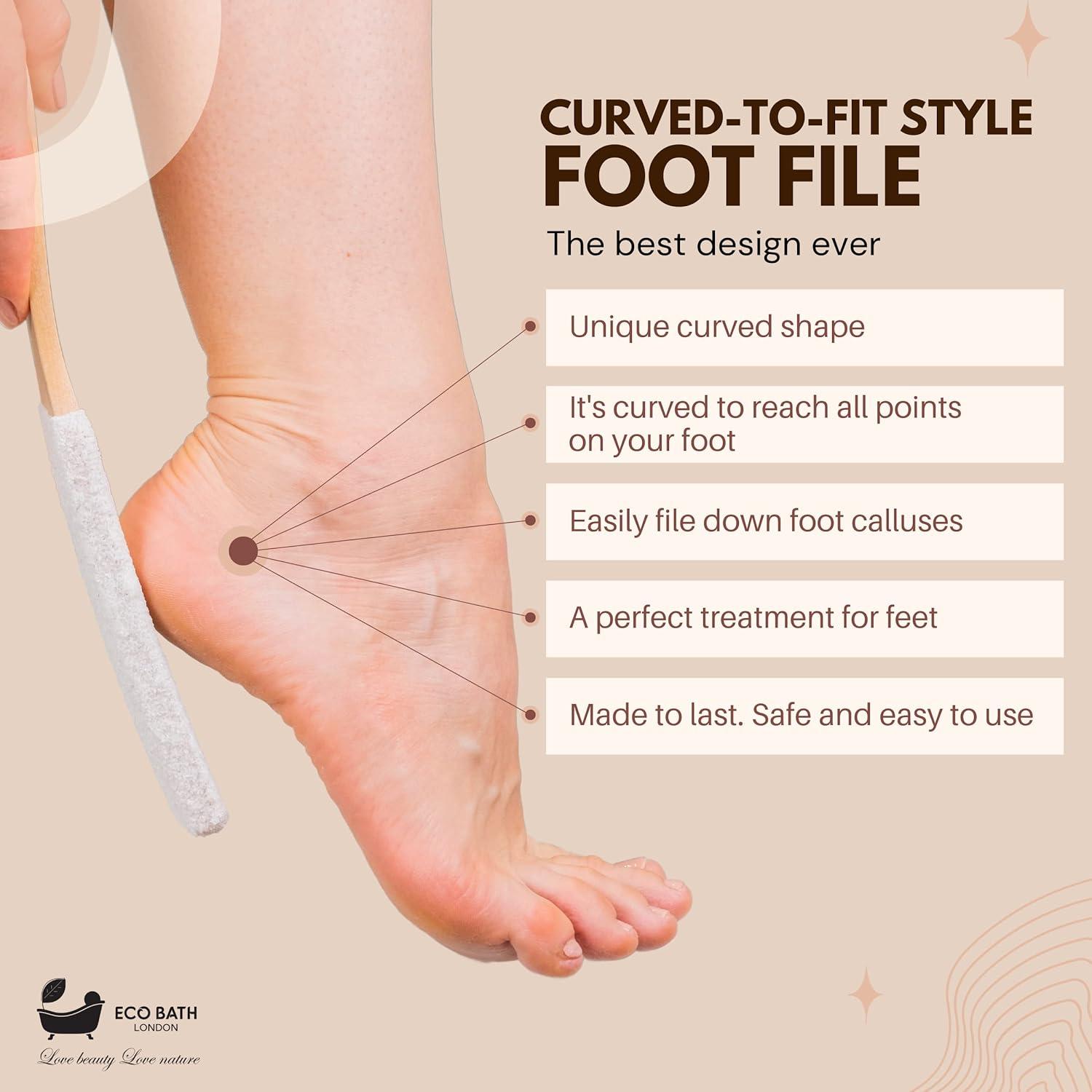 Pumice Foot File Hard Skin Remover - Curved White Callus & Dead Skin ...