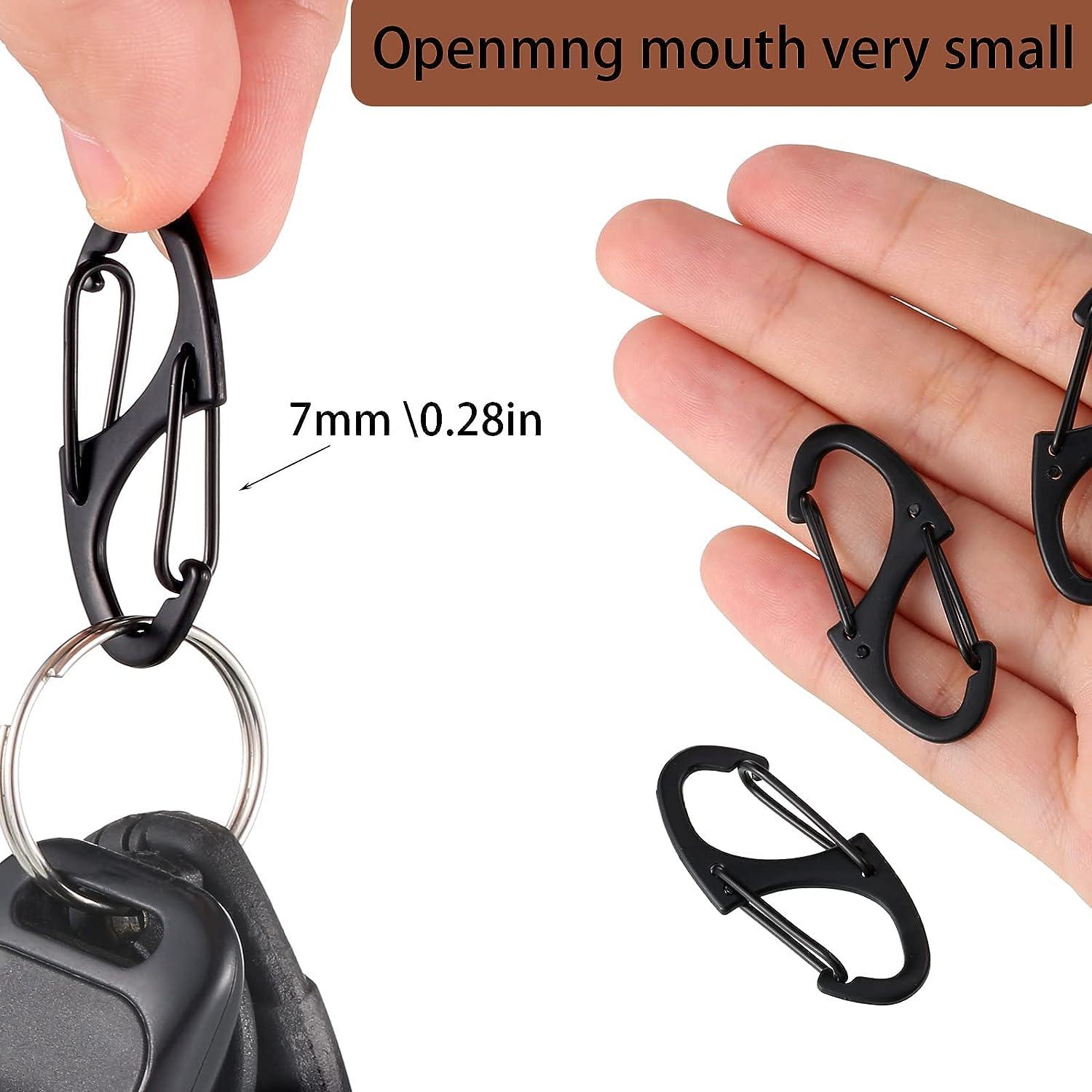 20 Pieces Small Alloy Snap Hook 1.6 Inch Dual Wire Gate Clip ...