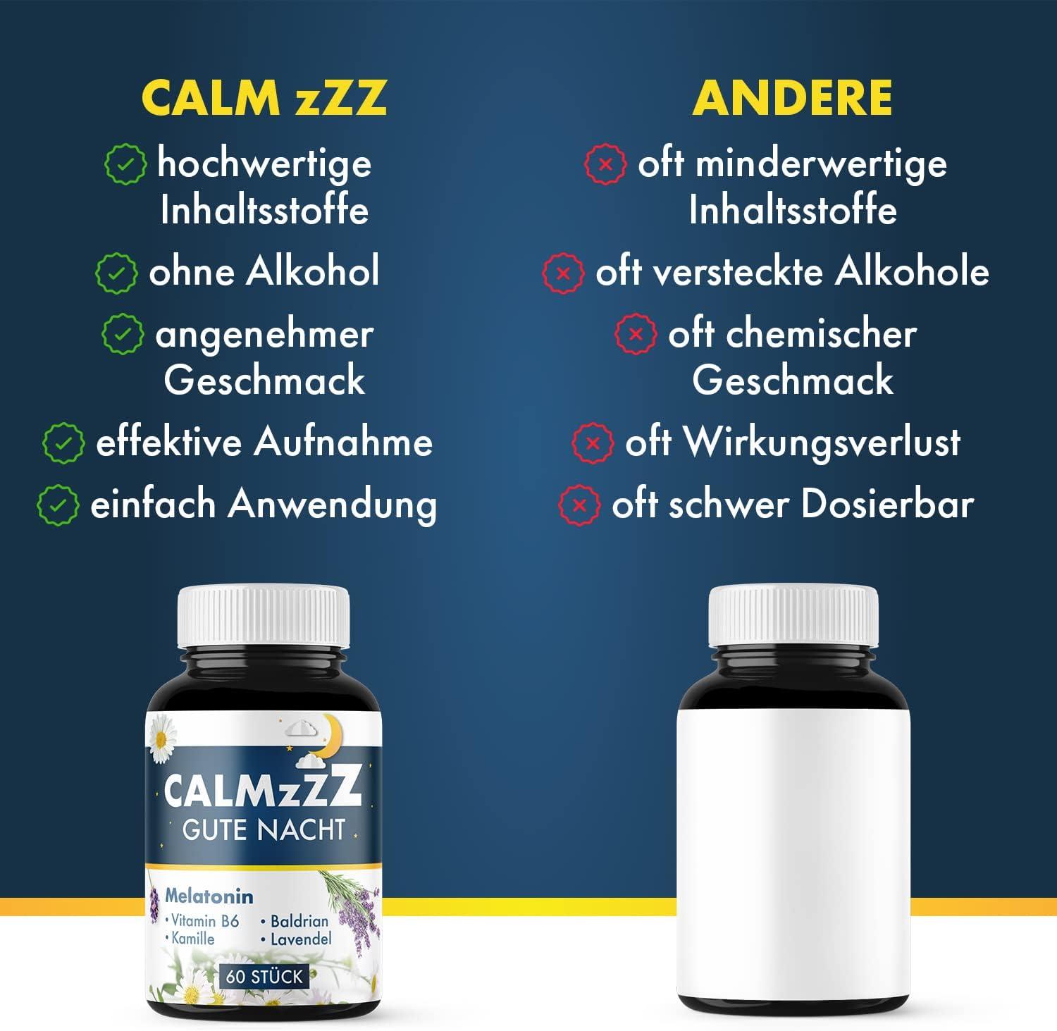 Calmzz Good Night Melatonin Gummy Bears - 60 Pieces 0.5 mg Melatonin ...